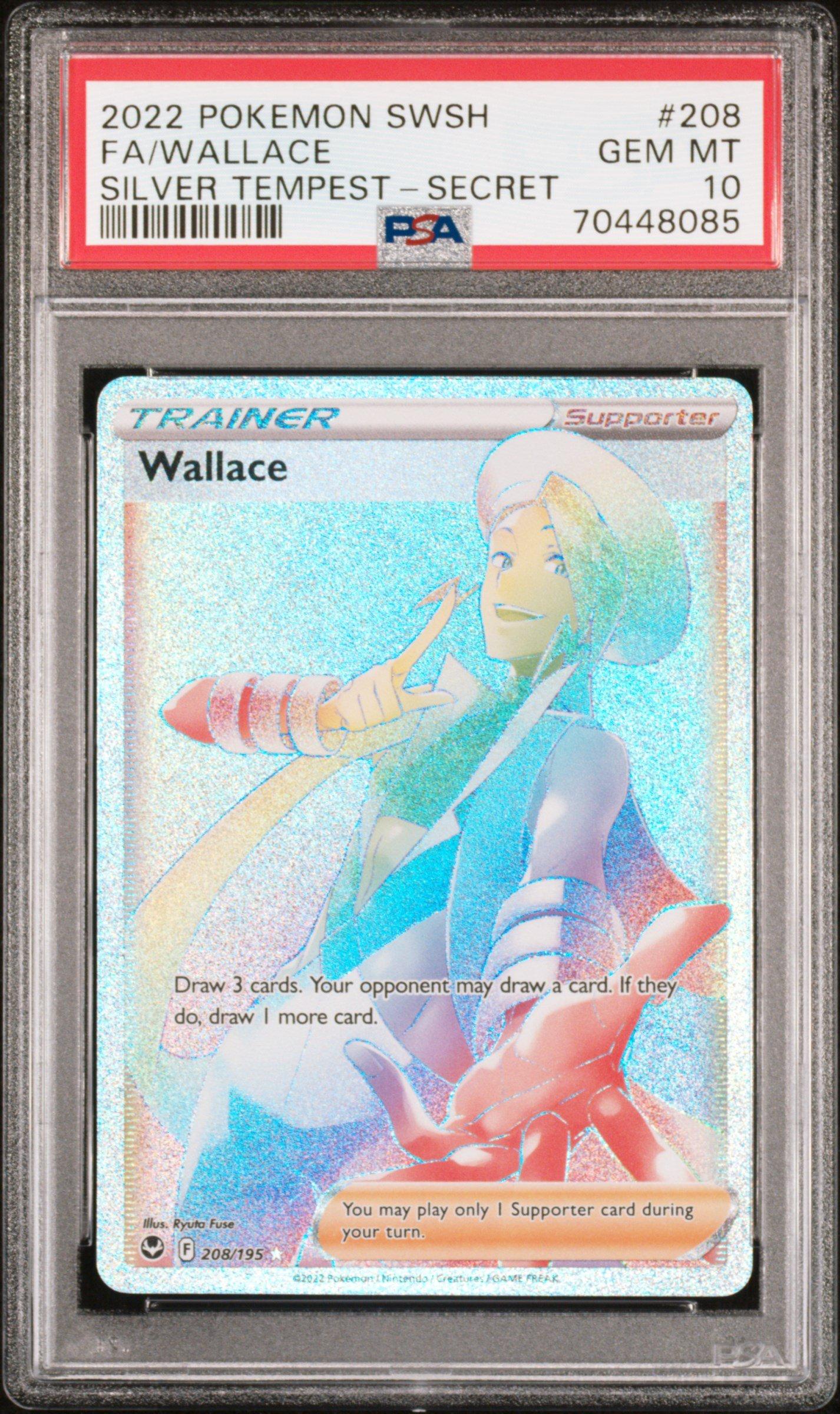 2022 Pokemon Sword & Shield Silver Tempest 208 Full Art/wallace Secret ...