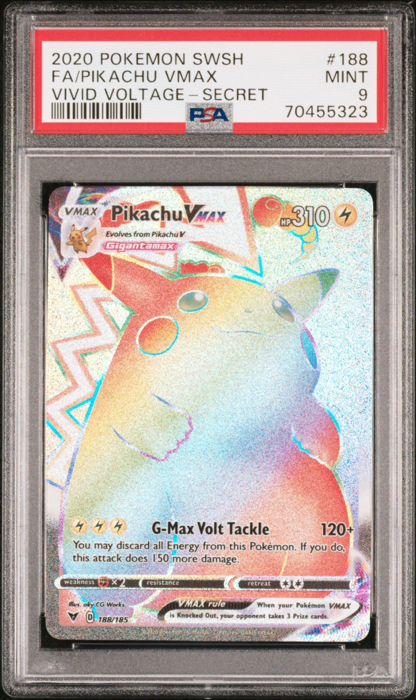 2020 Pokemon Sword & Shield Vivid Voltage 188 Full Art/pikachu Vmax ...