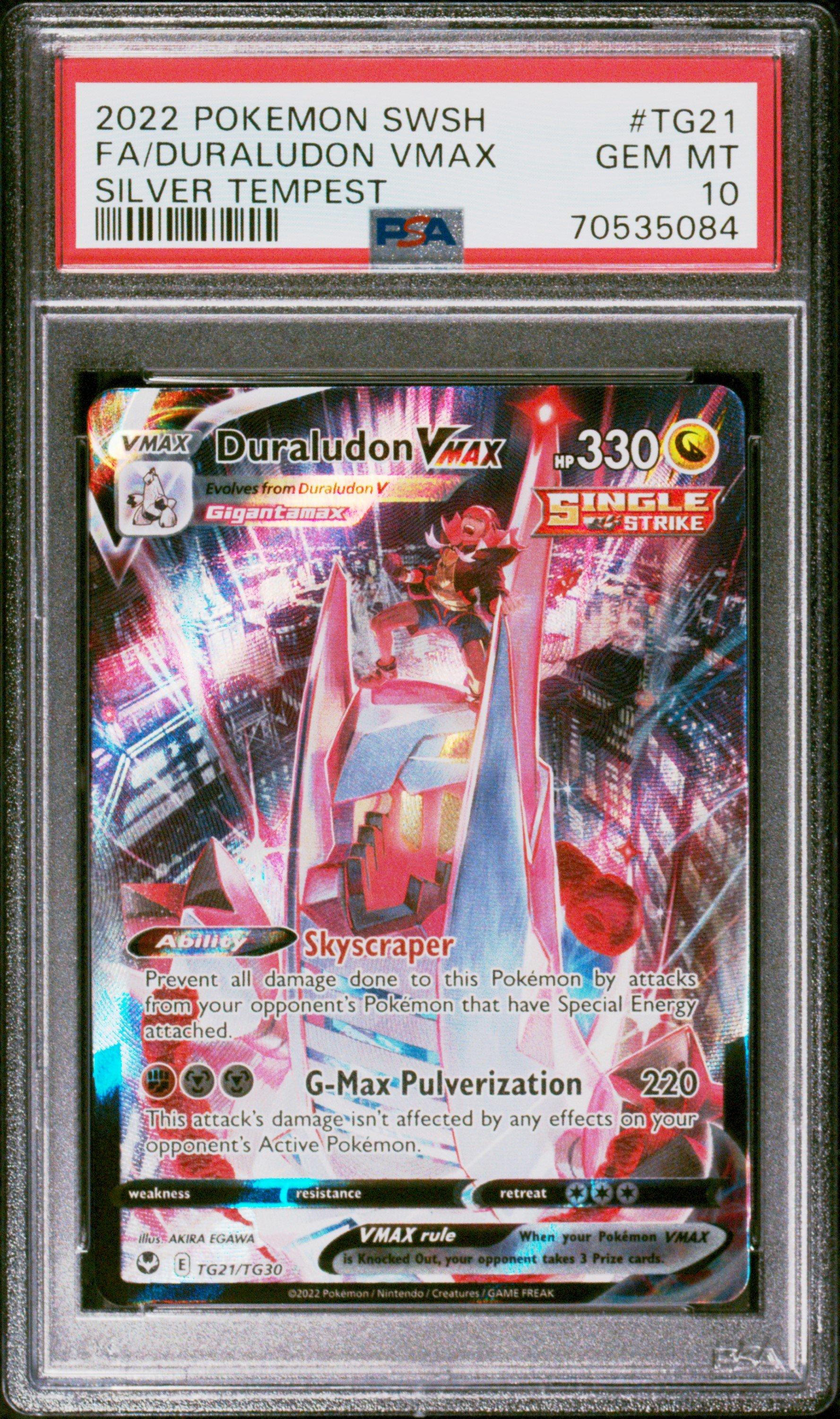 2022 Pokemon Sword & Shield Silver Tempest Tg21 Full Art/duraludon Vmax ...
