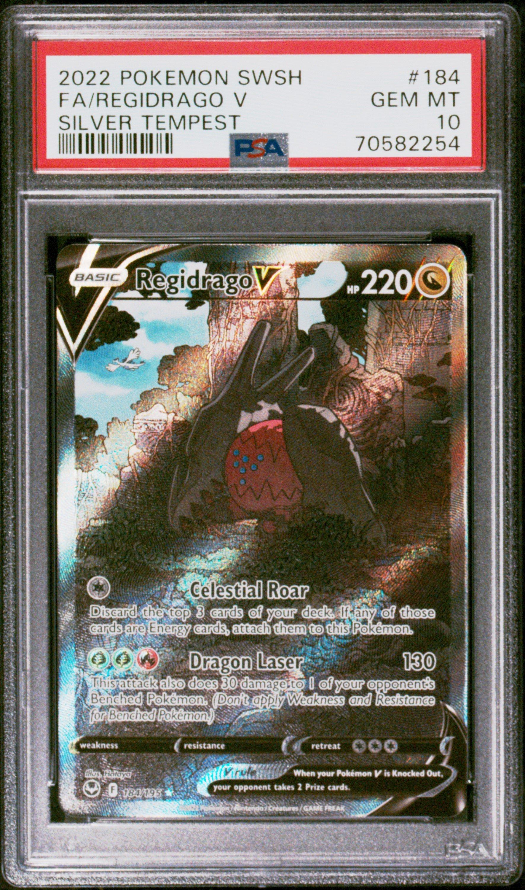 2022 Pokemon Sword & Shield Silver Tempest 184 Full Art/regidrago V PSA 10 | GameStop