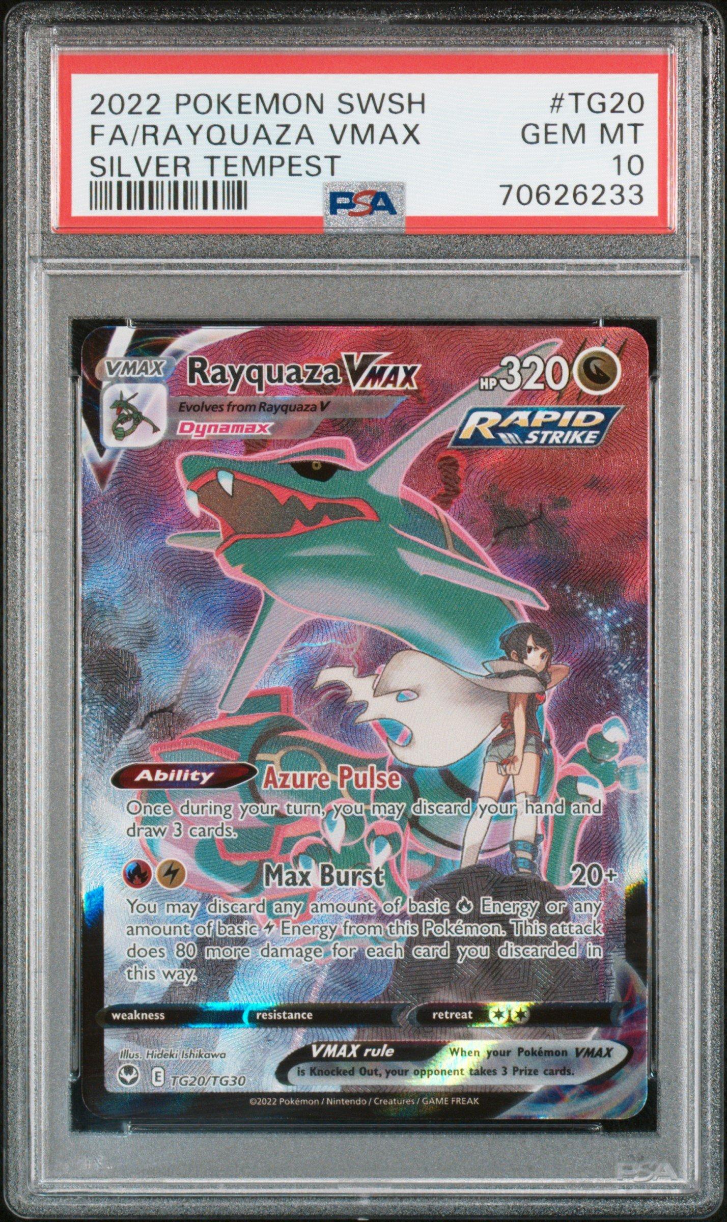2022 Pokemon Sword & Shield Silver Tempest Tg20 Full Art/rayquaza Vmax ...