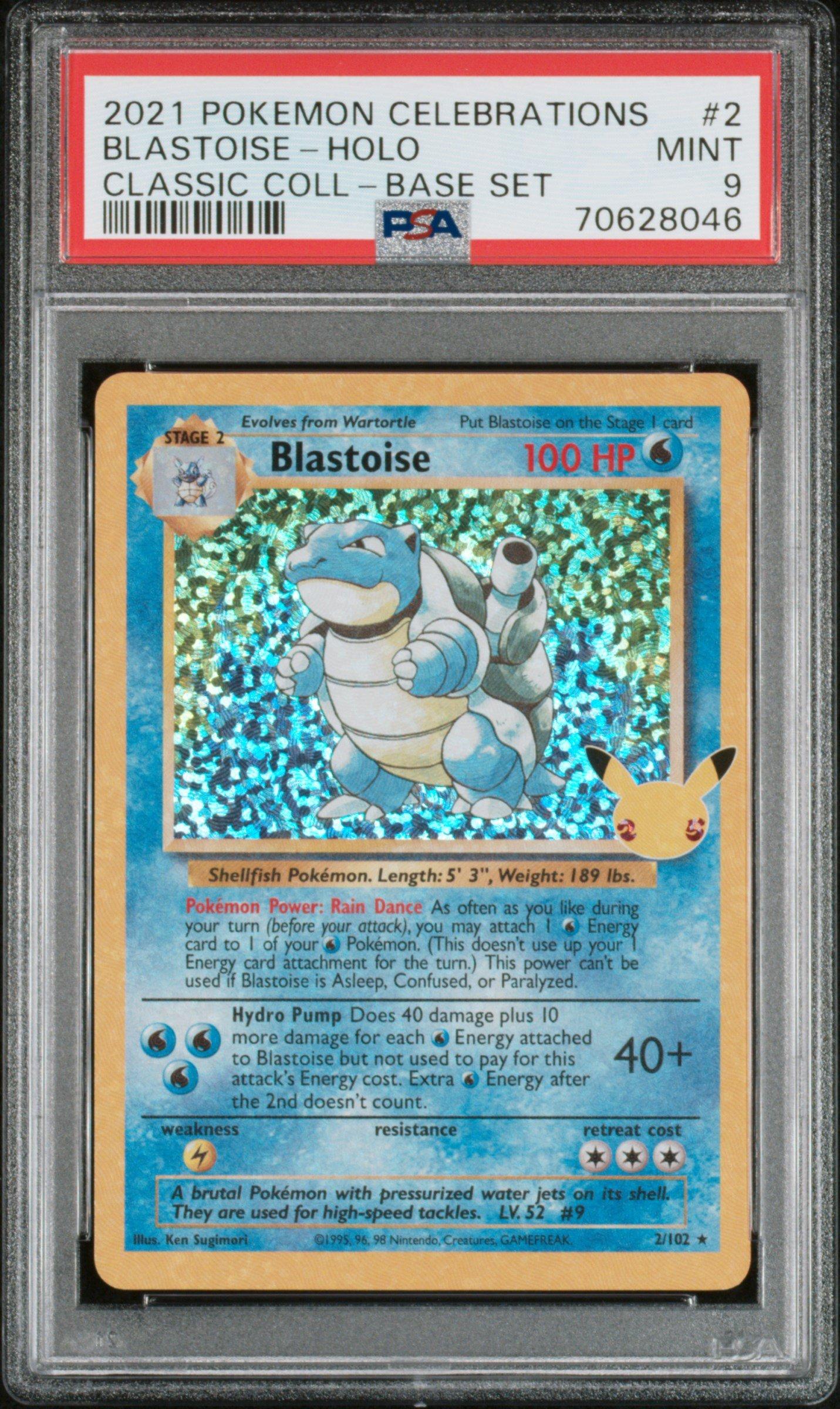 2021 Pokemon Celebrations Classic Collection 2 Blastoise-holo PSA 9 ...