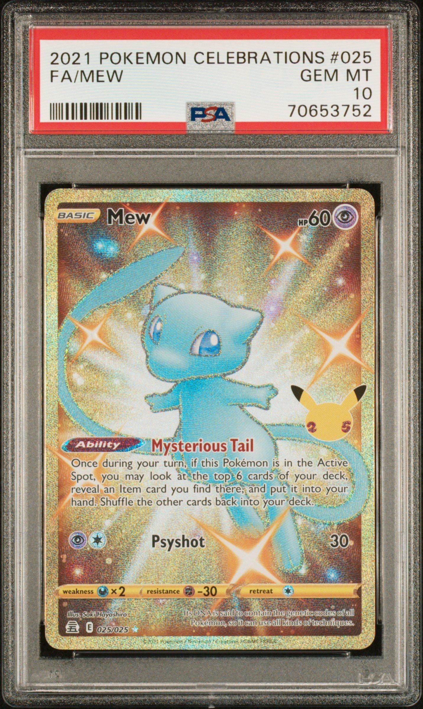2021 Pokemon Celebrations 025 Full Art/mew PSA 10 | GameStop