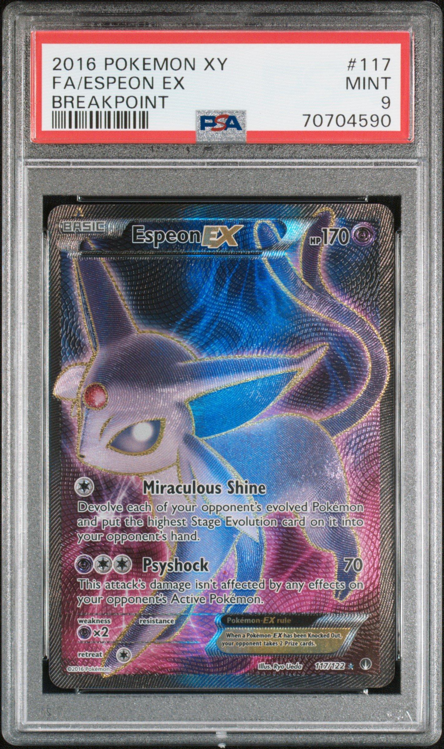 2016 Pokemon Xy Breakpoint 117 Full Art/espeon Ex PSA 9 | GameStop
