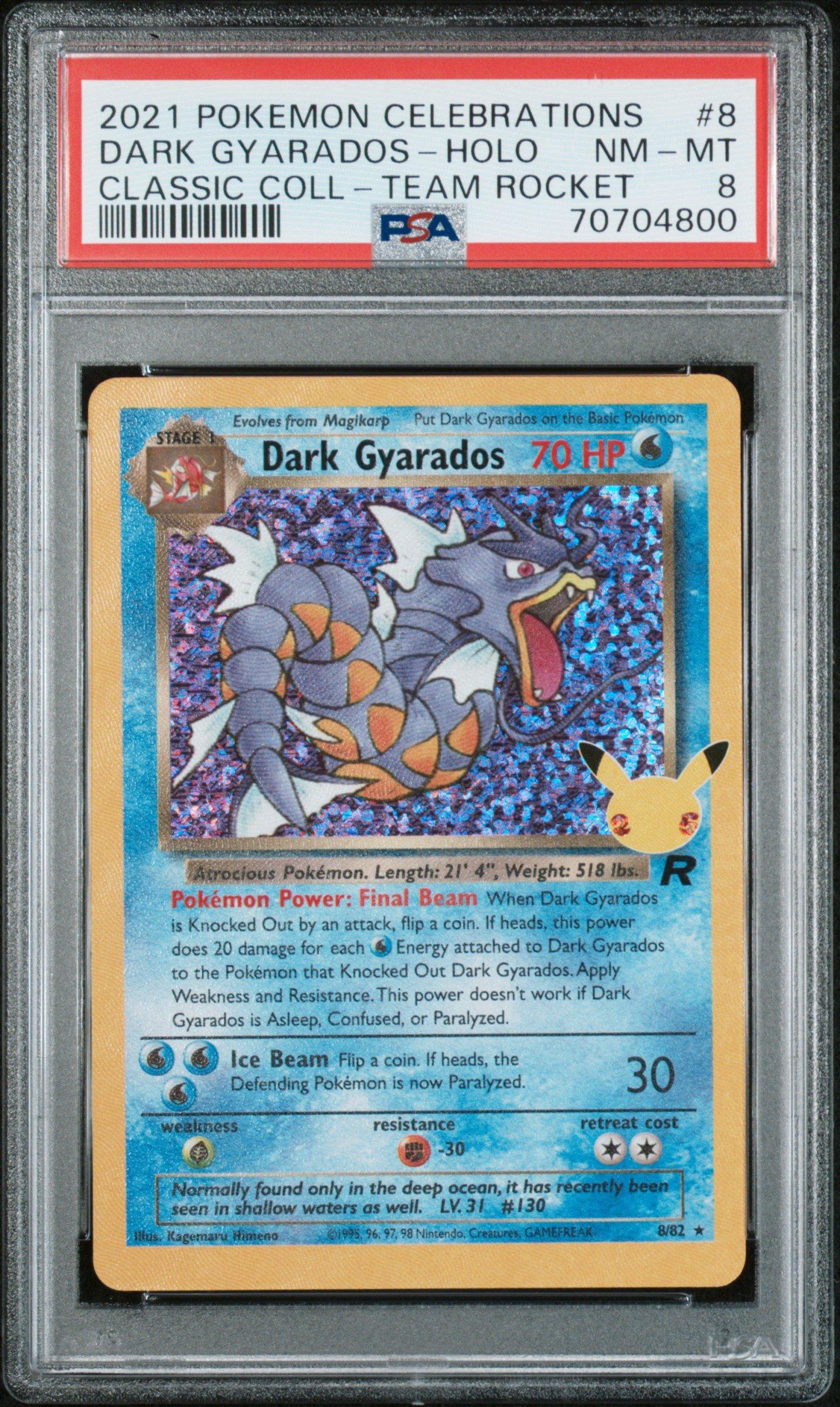 2021 Pokemon Celebrations Classic Collection 8 Dark Gyarados-holo PSA 8 ...