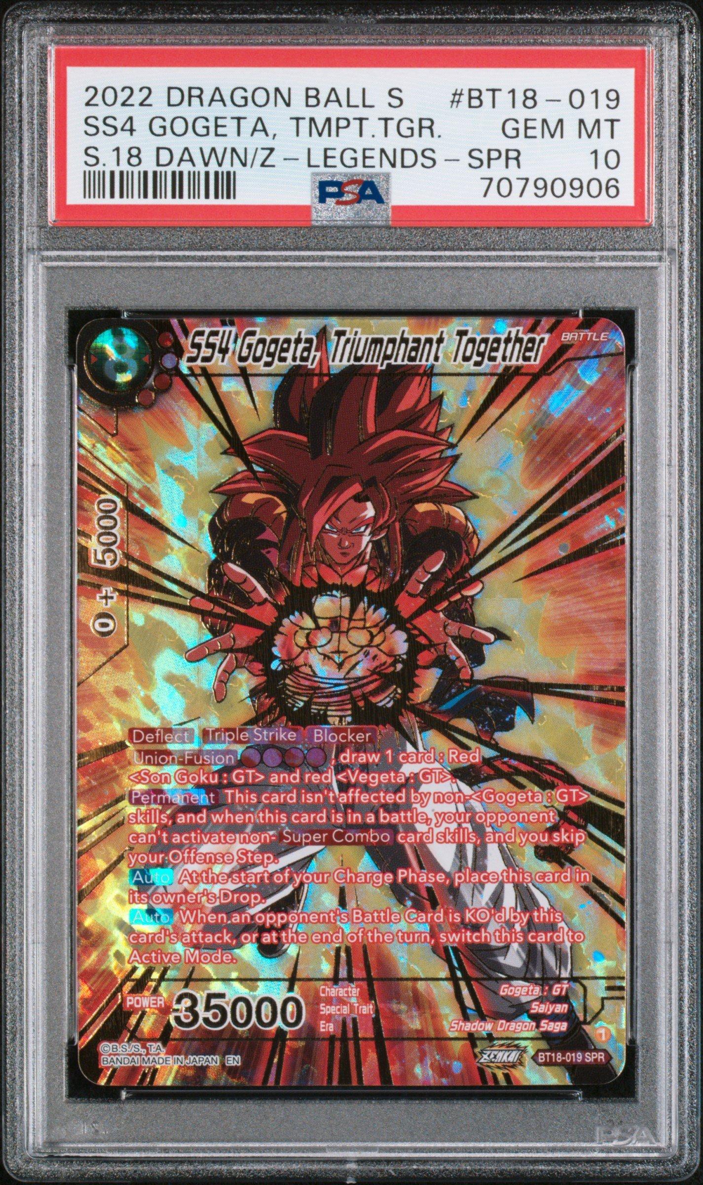 2022 Dragon Ball Super Card Game Series 18 Dawn Of The Z-legends Bt18-019 Ss4 Gogeta, Together ...