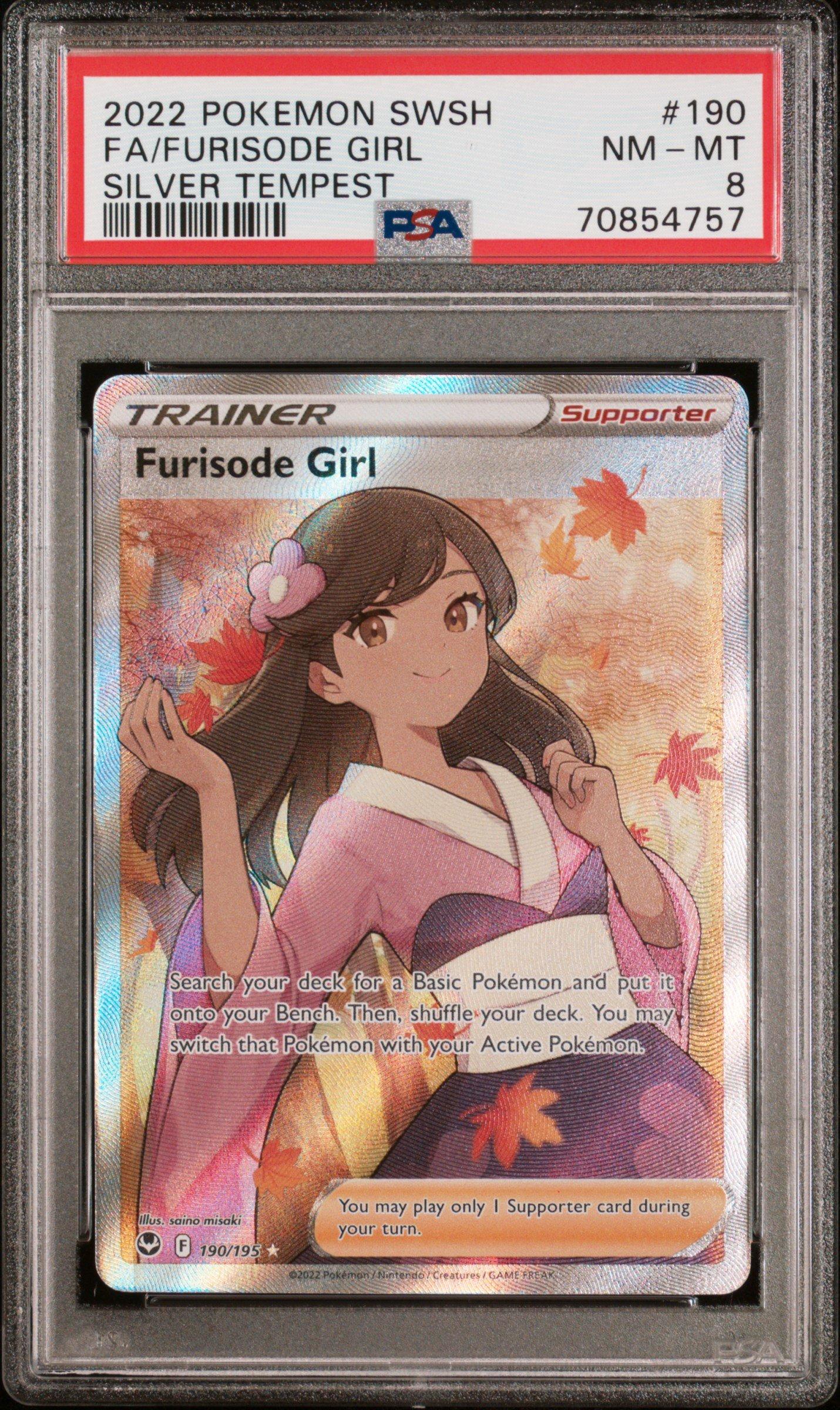 2022 Pokemon Sword & Shield Silver Tempest 190 Full Art/furisode Girl ...