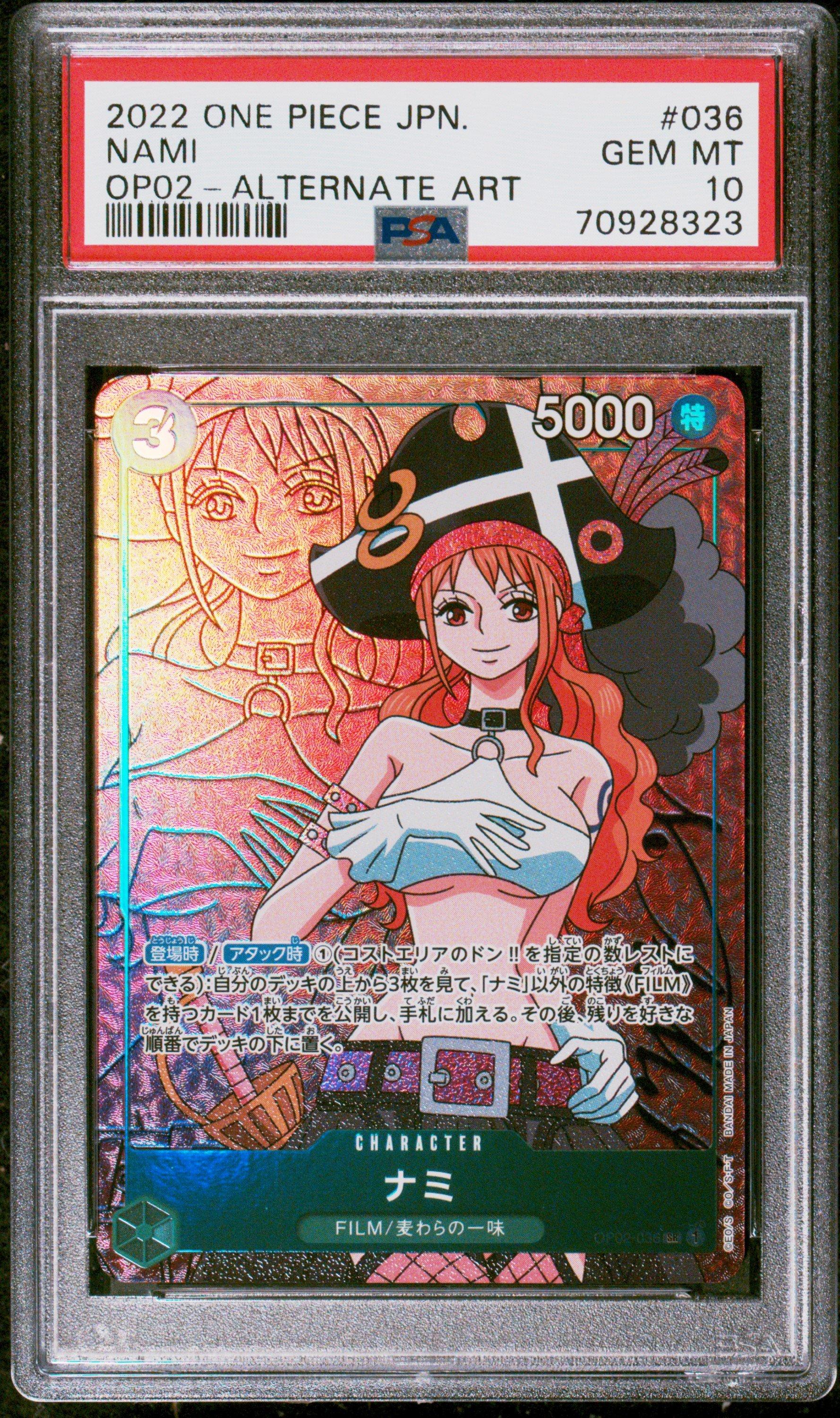 2022 One Piece Japanese Paramount War 036 Nami Alternate Art PSA 10 ...