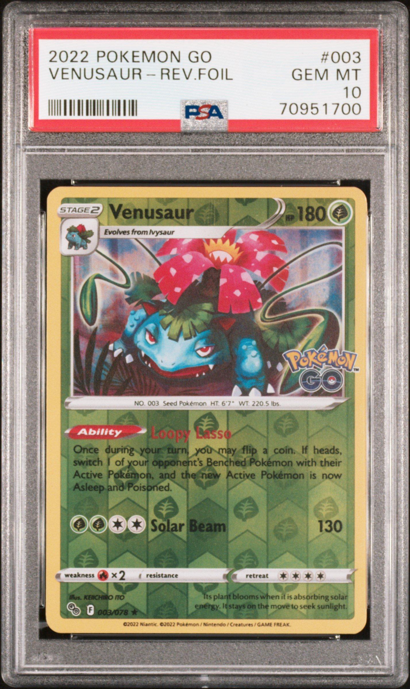 2022 Pokemon Go 003 Venusaur-reverse Foil PSA 10 | GameStop