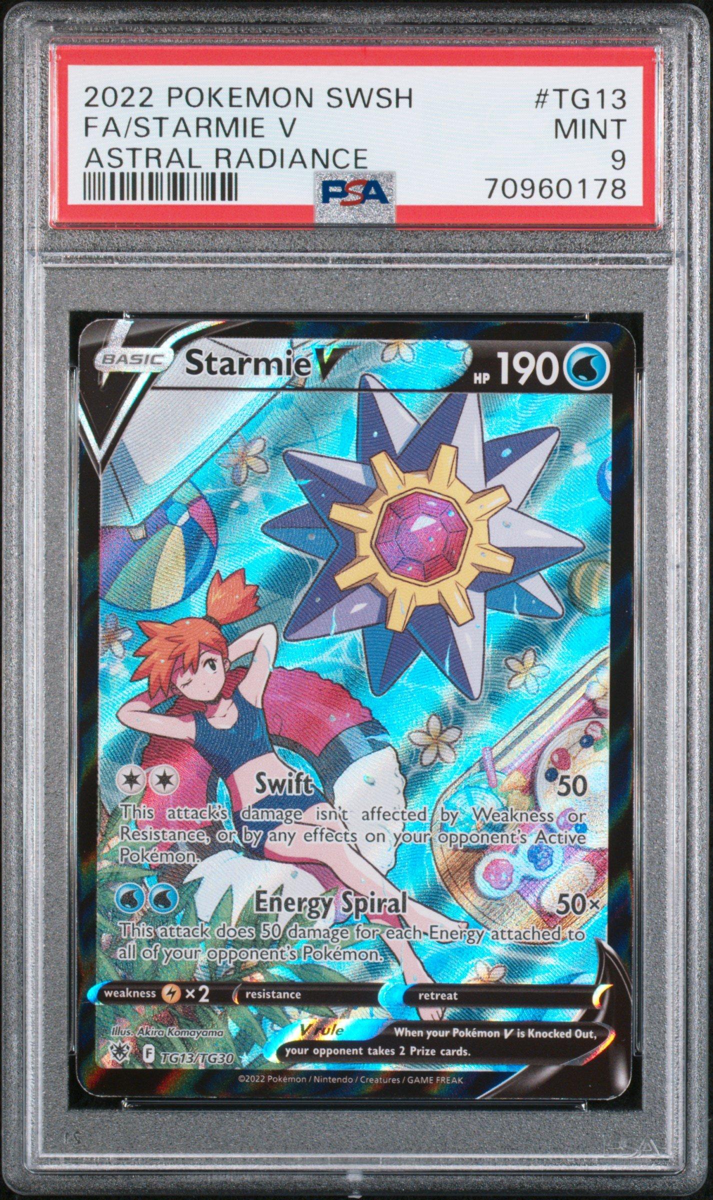 2022 Pokemon Sword & Shield Astral Radiance Tg13 Full Art/starmie V PSA ...