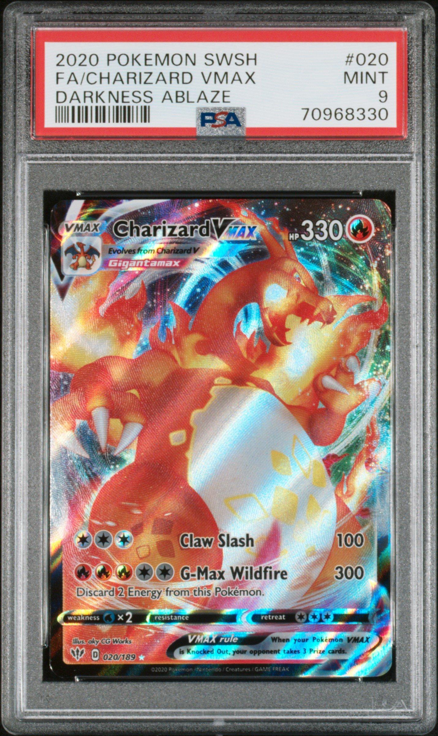 2020 Pokemon Sword & Shield Darkness Ablaze 020 Fa/charizard Vmax PSA 9 | GameStop