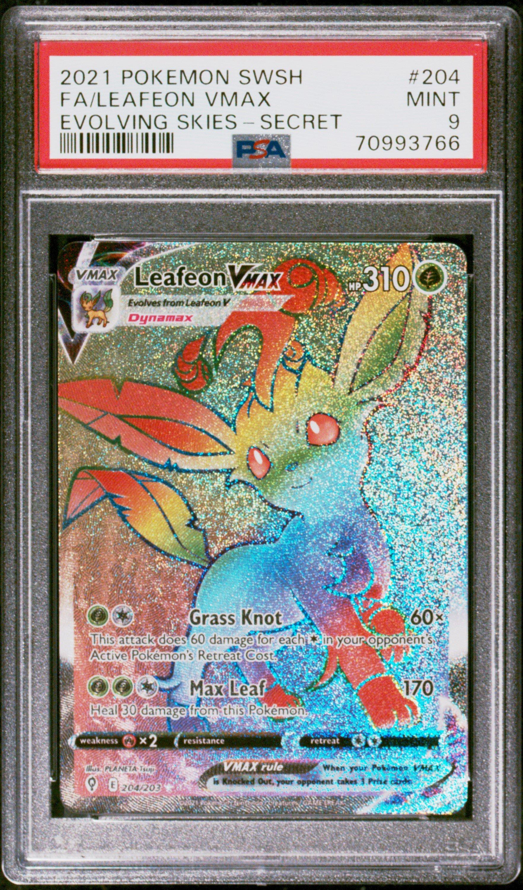 2021 Pokemon Sword & Shield Evolving Skies 204 Fa/leafeon Vmax PSA 9 | GameStop