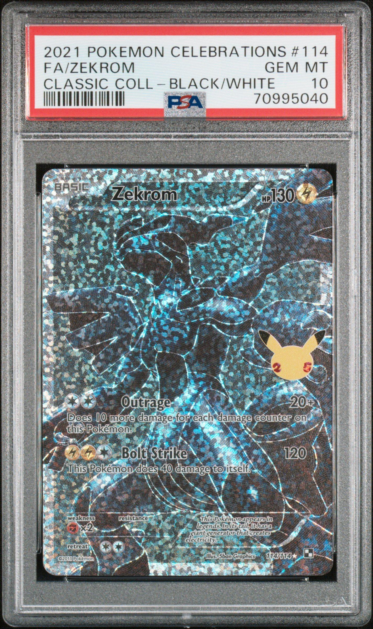 2021 Pokemon Celebrations Classic Collection 114 Full Art/zekrom PSA 10 ...