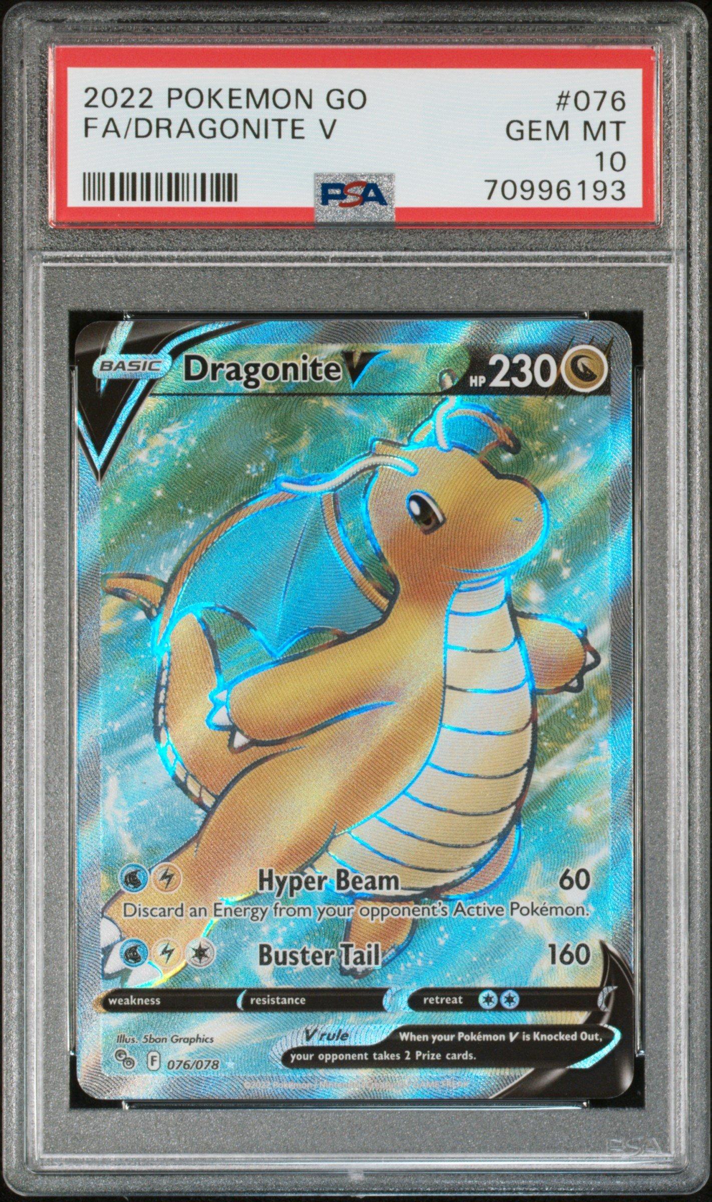 2022 Pokemon Go 076 Full Art/dragonite V PSA 10 | GameStop