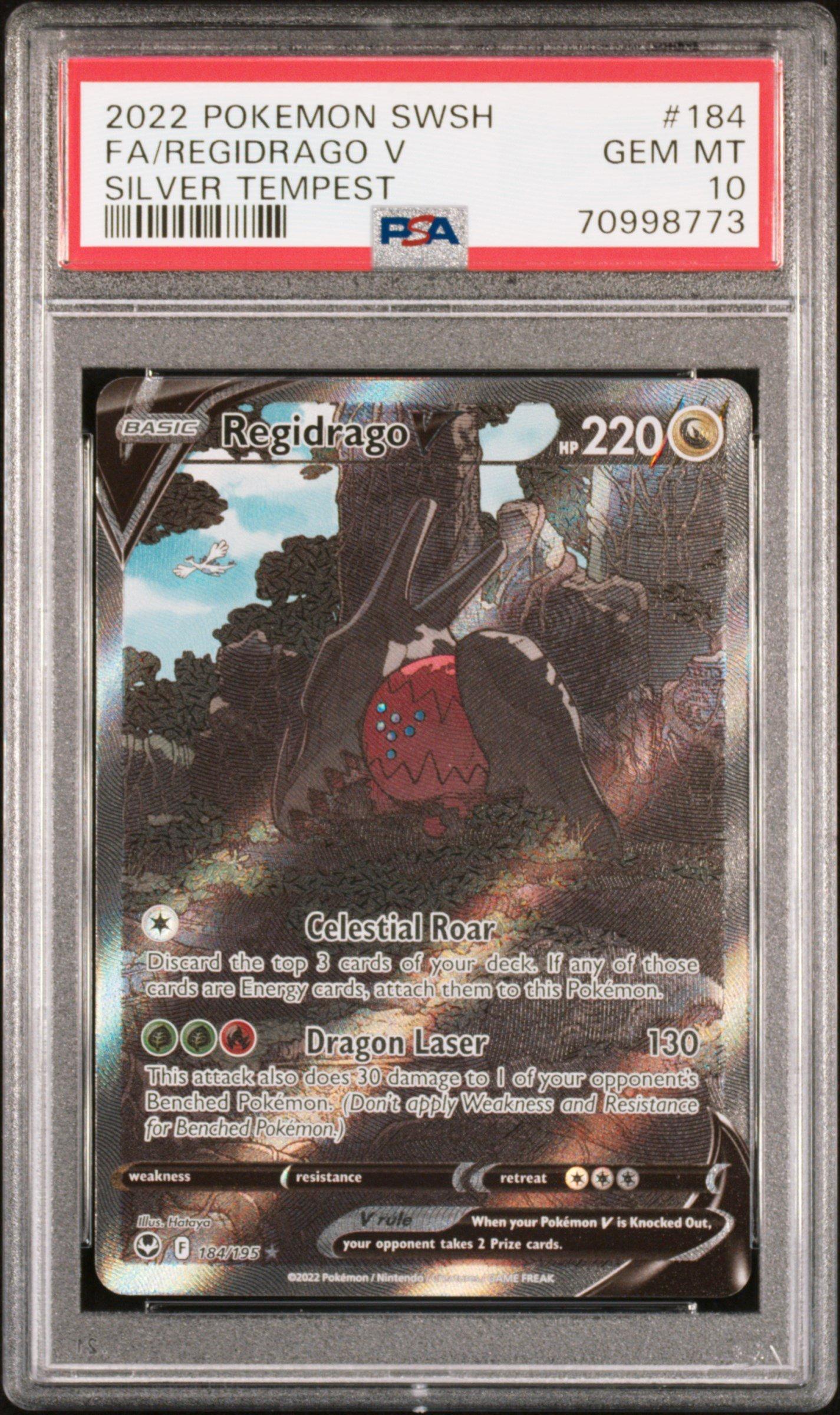 2022 Pokemon Sword & Shield Silver Tempest 184 Full Art/regidrago V PSA 10 | GameStop