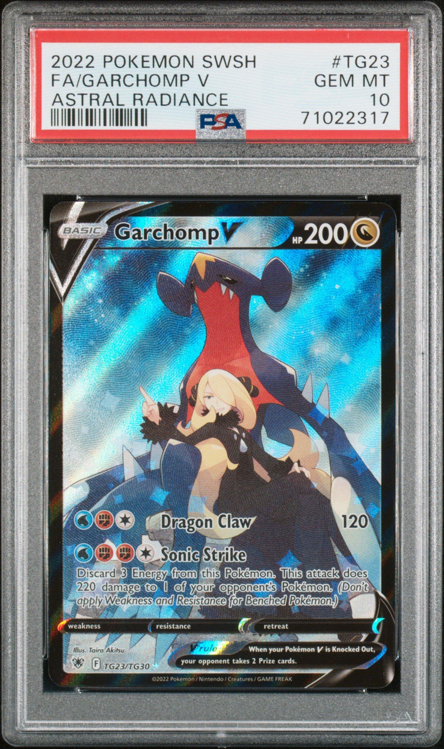 2022 Pokemon Sword & Shield Astral Radiance Tg23 Full Art/garchomp V PSA 10 | GameStop