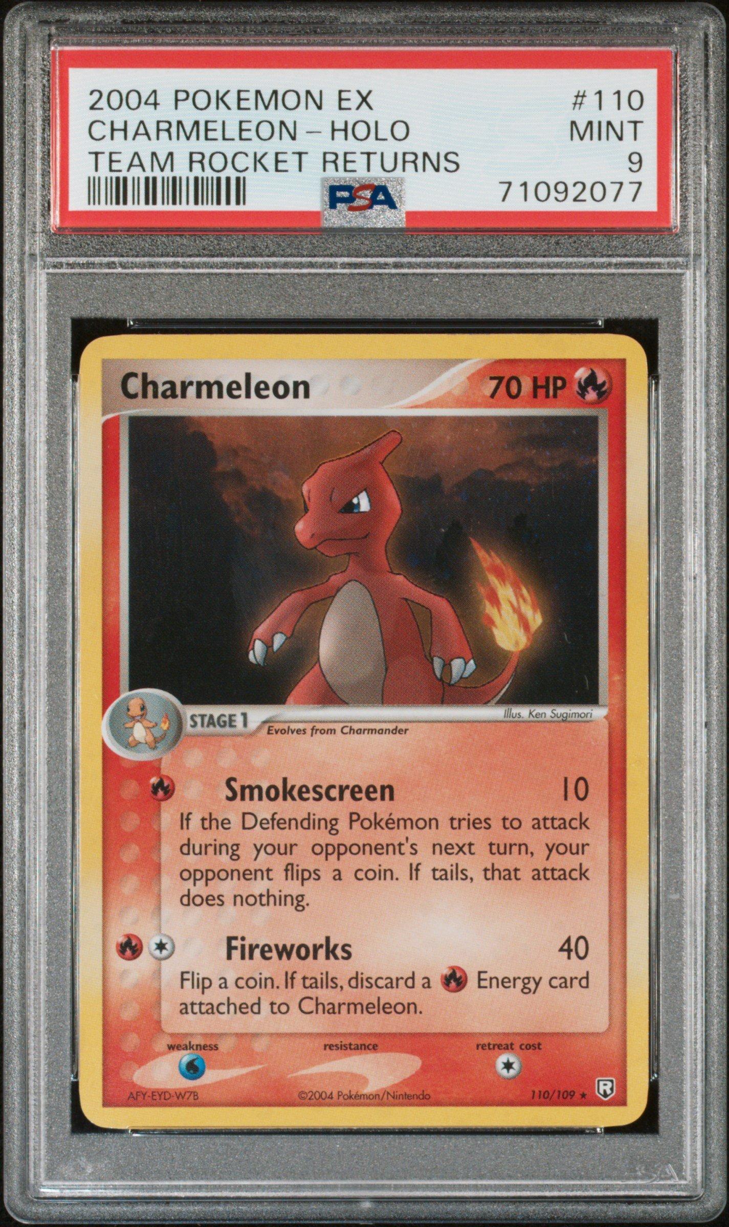 2004 Pokemon Ex Team Rocket Returns 110 Charmeleon-holo PSA 9 | GameStop