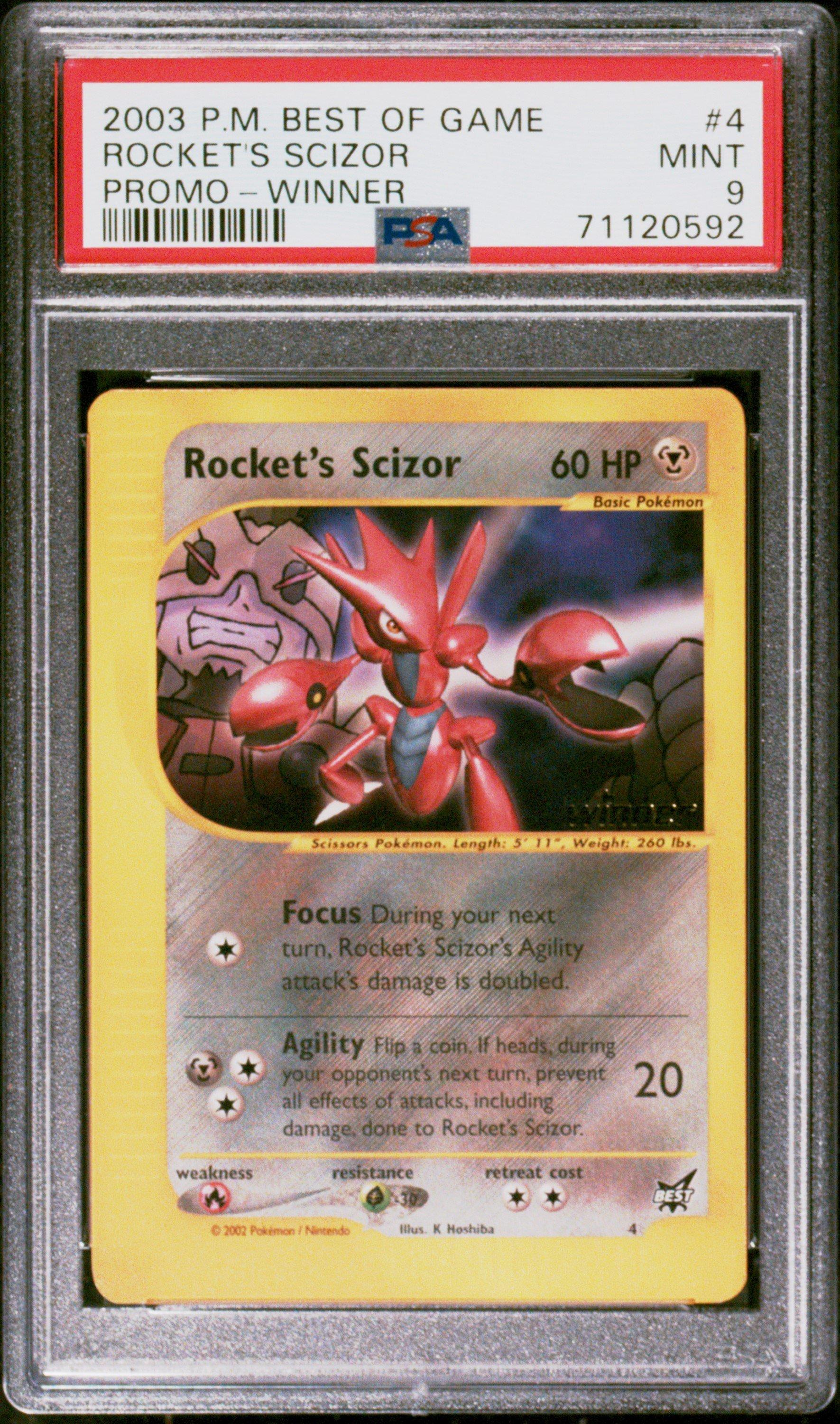 2003 Pokemon Best Of Game Promo 4 Rocket's Scizor PSA 9 | GameStop