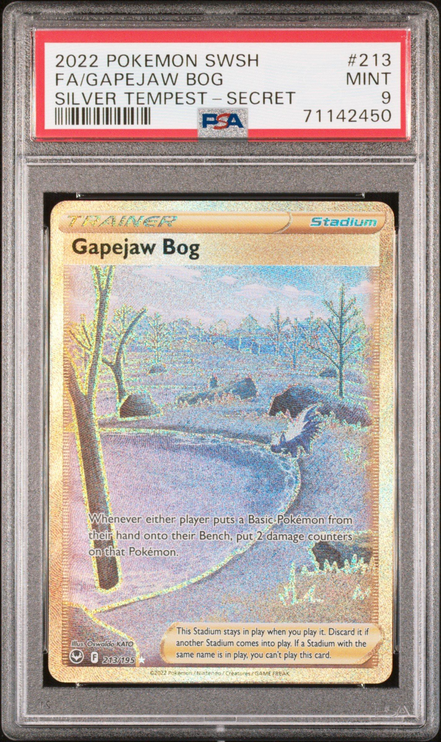 2022 Pokemon Sword & Shield Silver Tempest 213 Full Art/gapejaw Bog ...