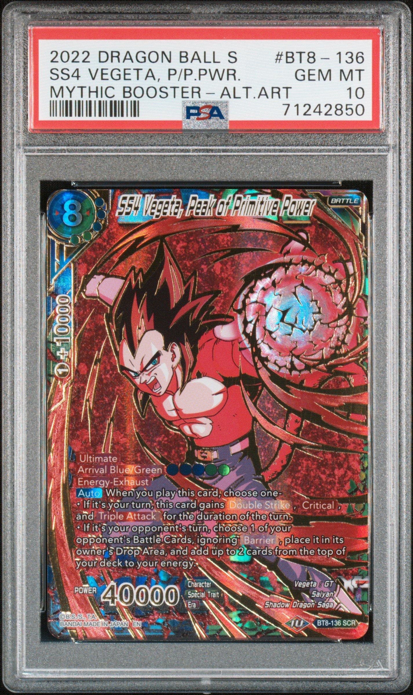 2022 Dragon Ball Super Card Game Mythic Booster Bt8-136 Ss4 Vegeta ...