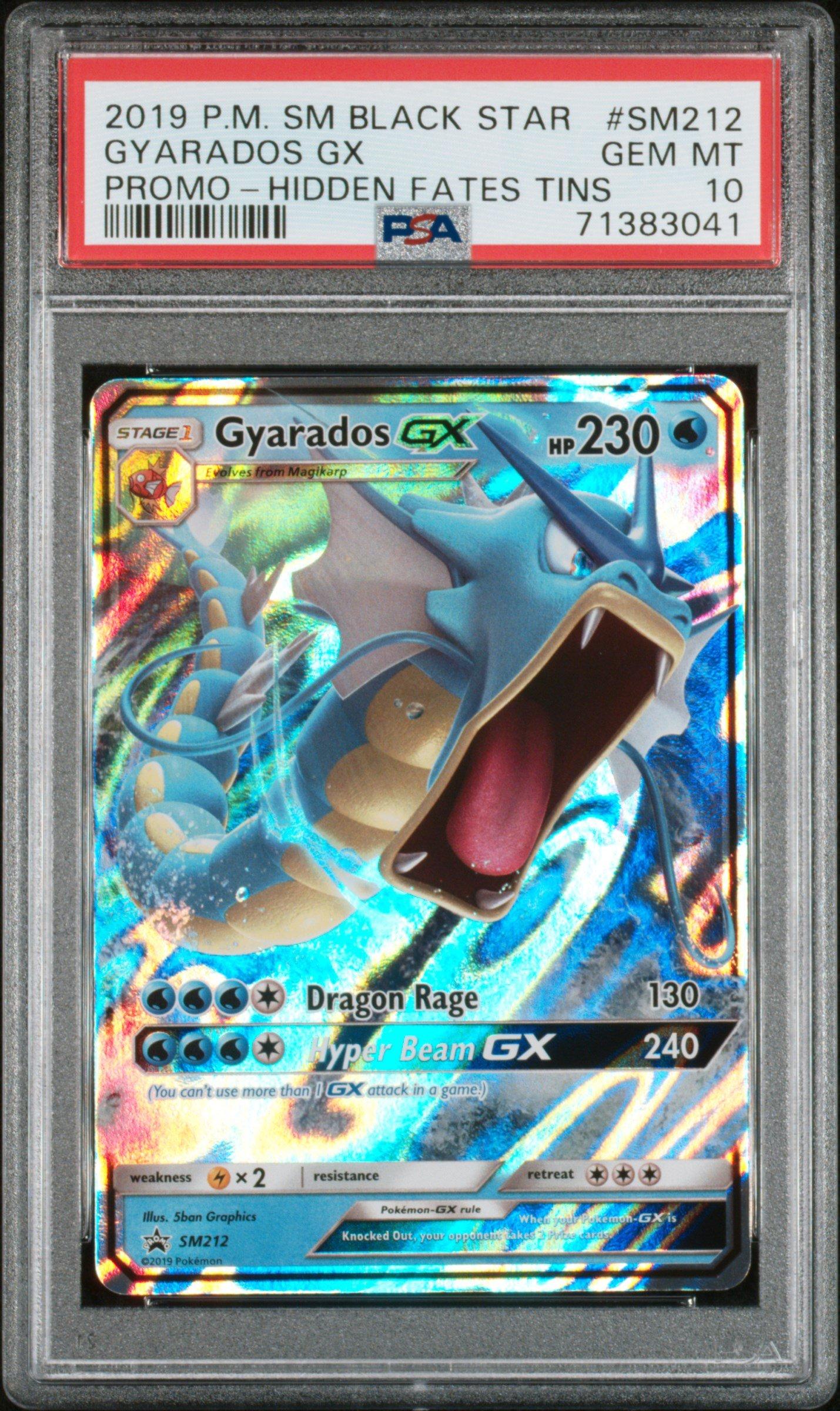 2019 Pokemon Sm Black Star Promo Sm212 Gyarados Gx Hidden Fates Tins ...