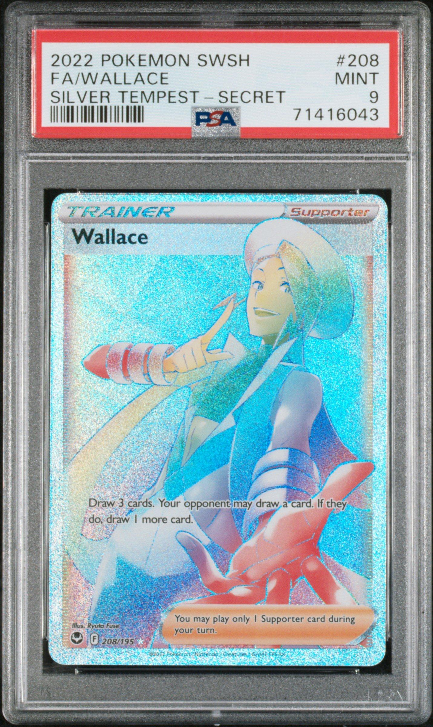 2022 Pokemon Sword & Shield Silver Tempest 208 Full Art/wallace Secret ...