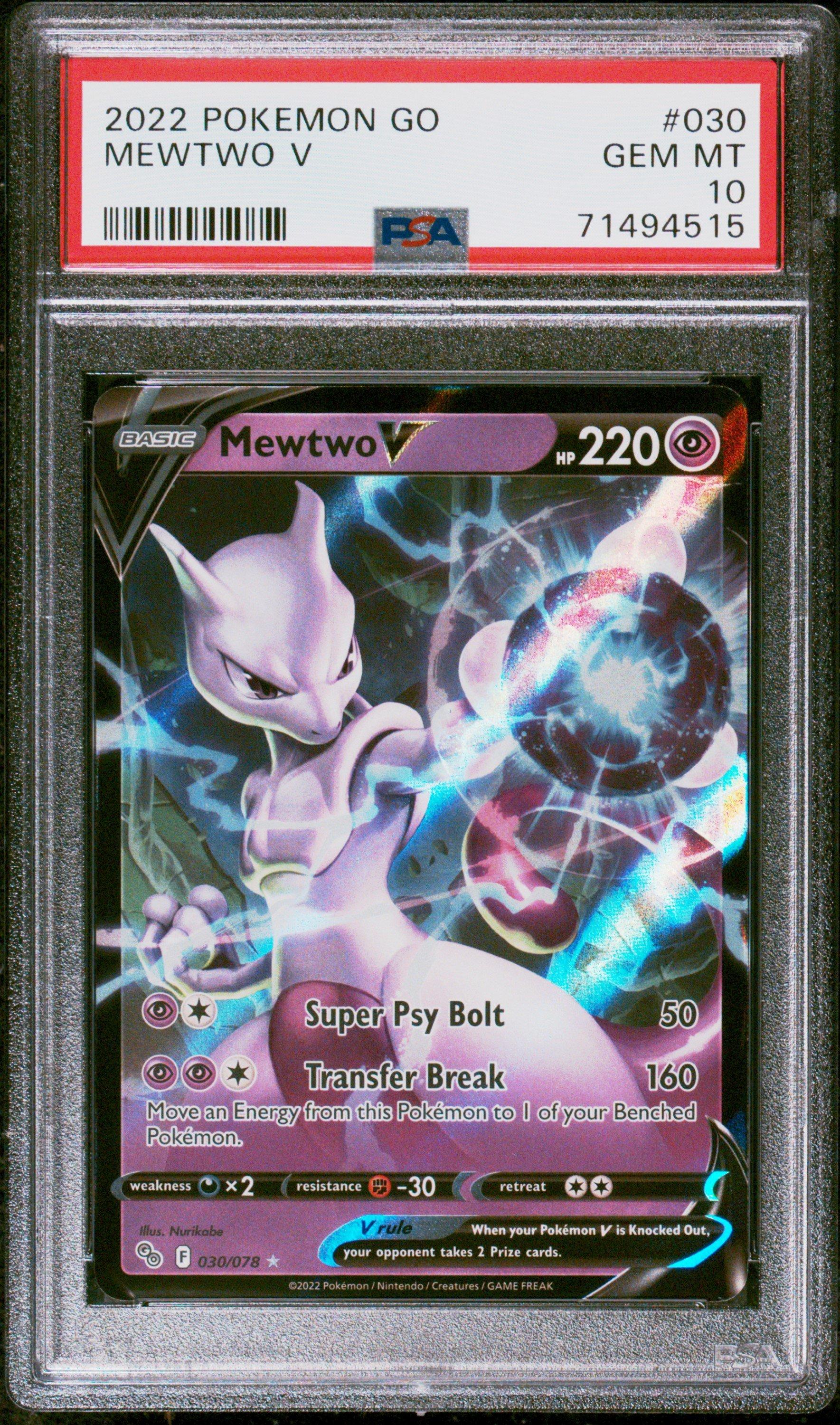 2022 Pokemon Go 030 Mewtwo V PSA 10 | GameStop