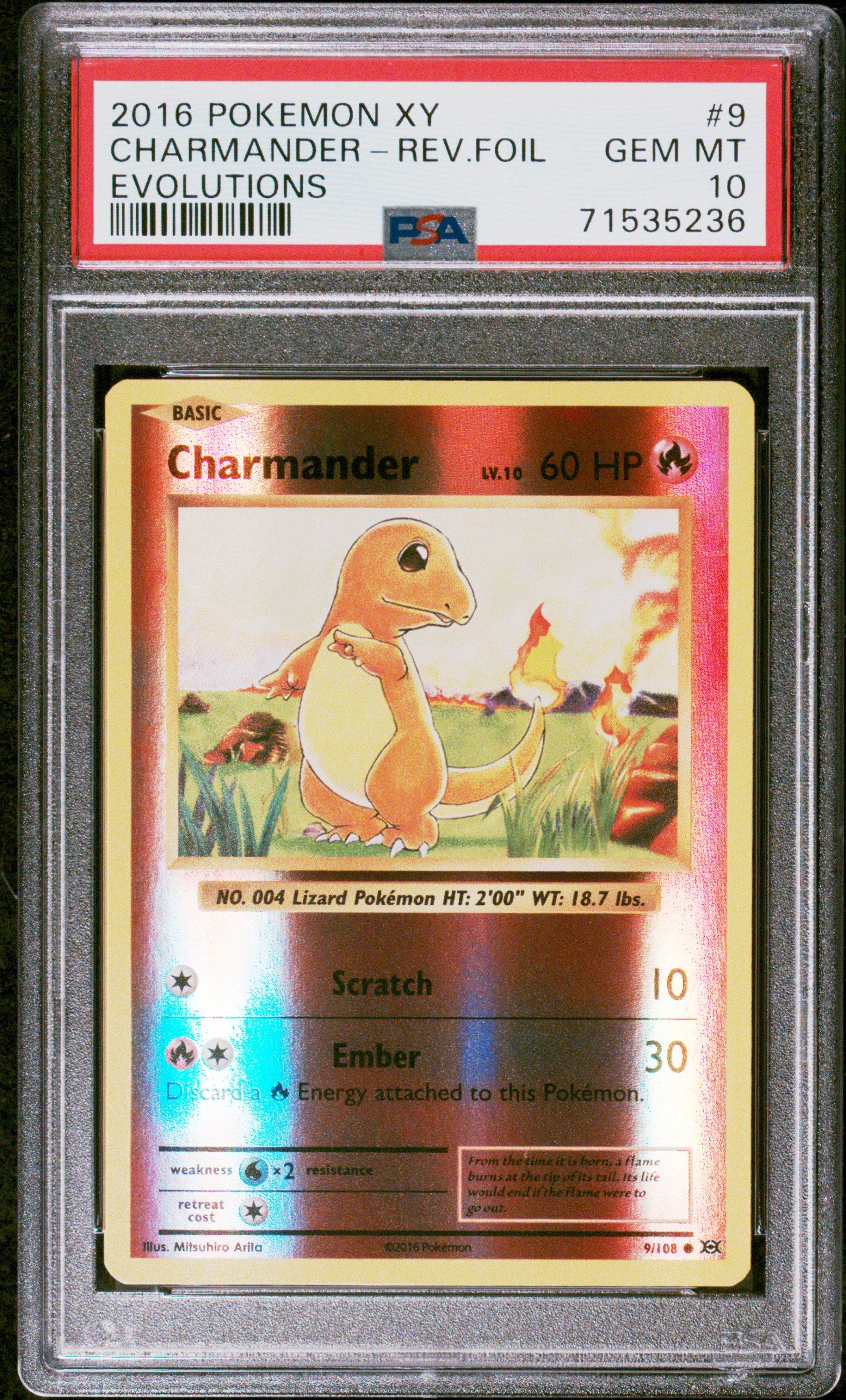 2016 Pokemon Xy Evolutions 9 Charmander-reverse Foil PSA 10 | GameStop