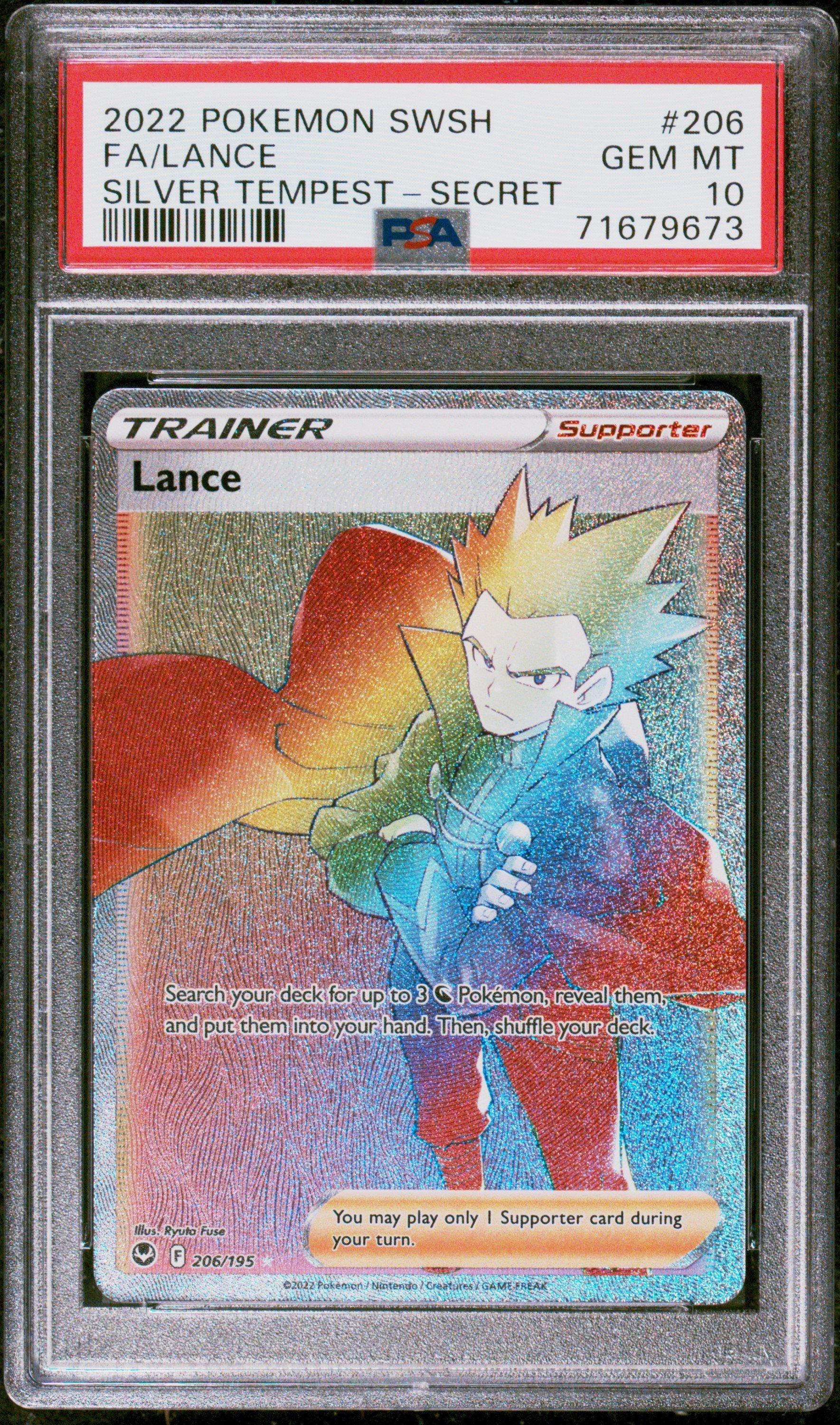 2022 Pokemon Sword & Shield Silver Tempest 206 Full Art/lance Secret ...