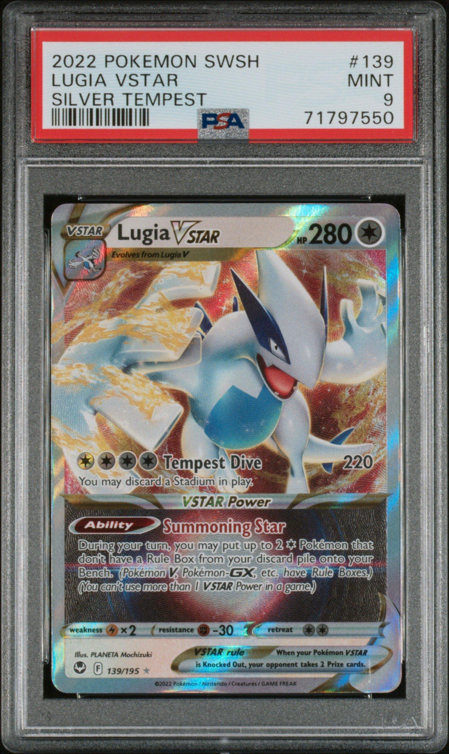 2022 Pokemon Sword & Shield Silver Tempest 139 Lugia Vstar PSA 9 | GameStop