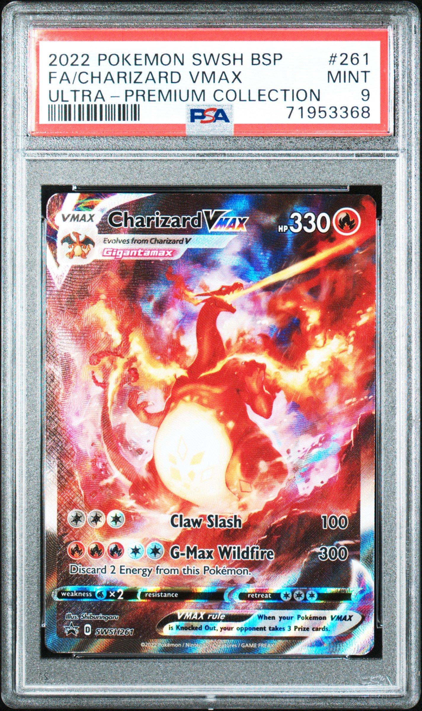 2022 Pokemon Swsh Black Star Promo 261 Full Art/charizard Vmax Sword ...