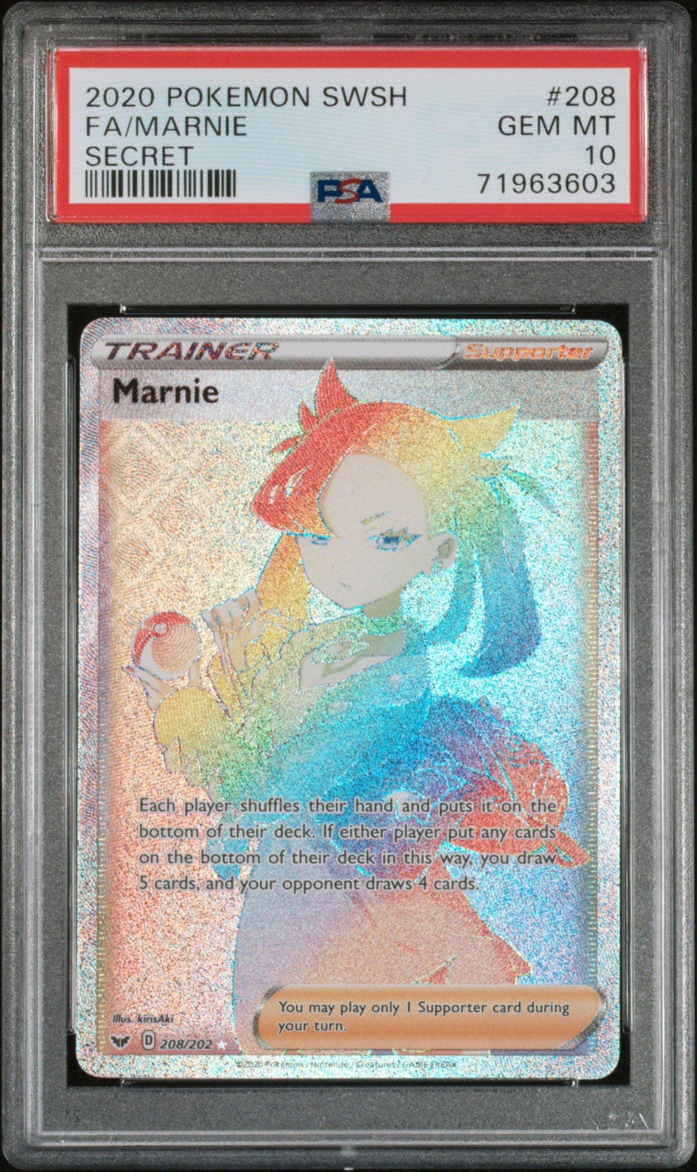 2020 Pokemon Sword & Shield 208 Full Art/marnie Secret PSA 10 | GameStop