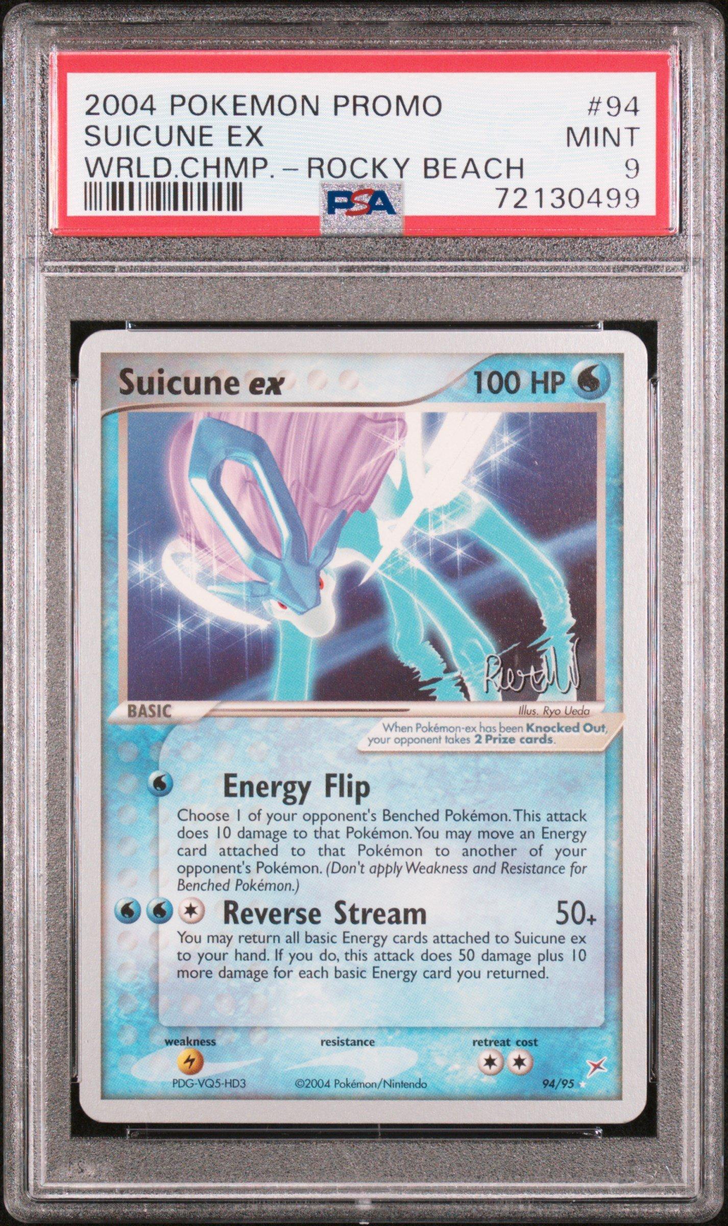 2004 Pokemon World Championships Promo 94 Suicune Ex Rocky Beach PSA 9 ...