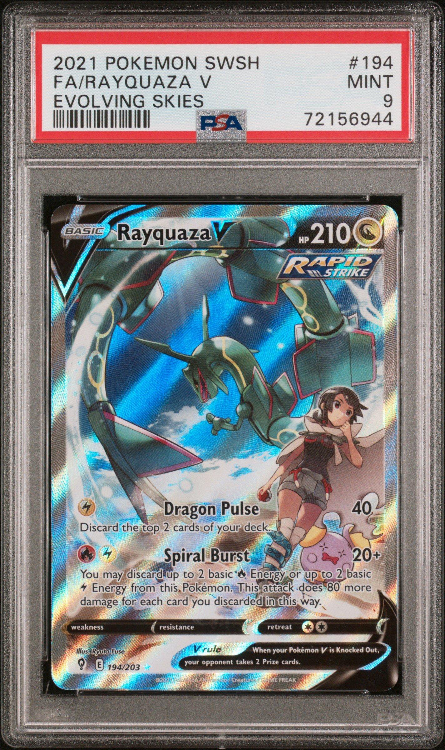 2021 Pokemon Sword & Shield Evolving Skies 194 Full Art/rayquaza V PSA 9 | GameStop