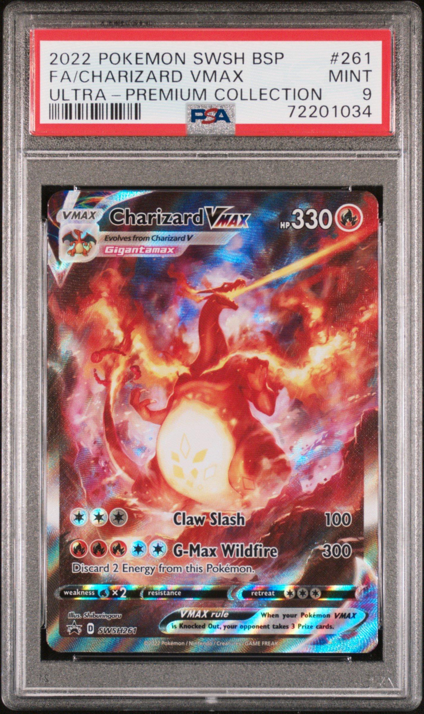 2022 Pokemon Swsh Black Star Promo 261 Full Art/charizard Vmax Sword ...