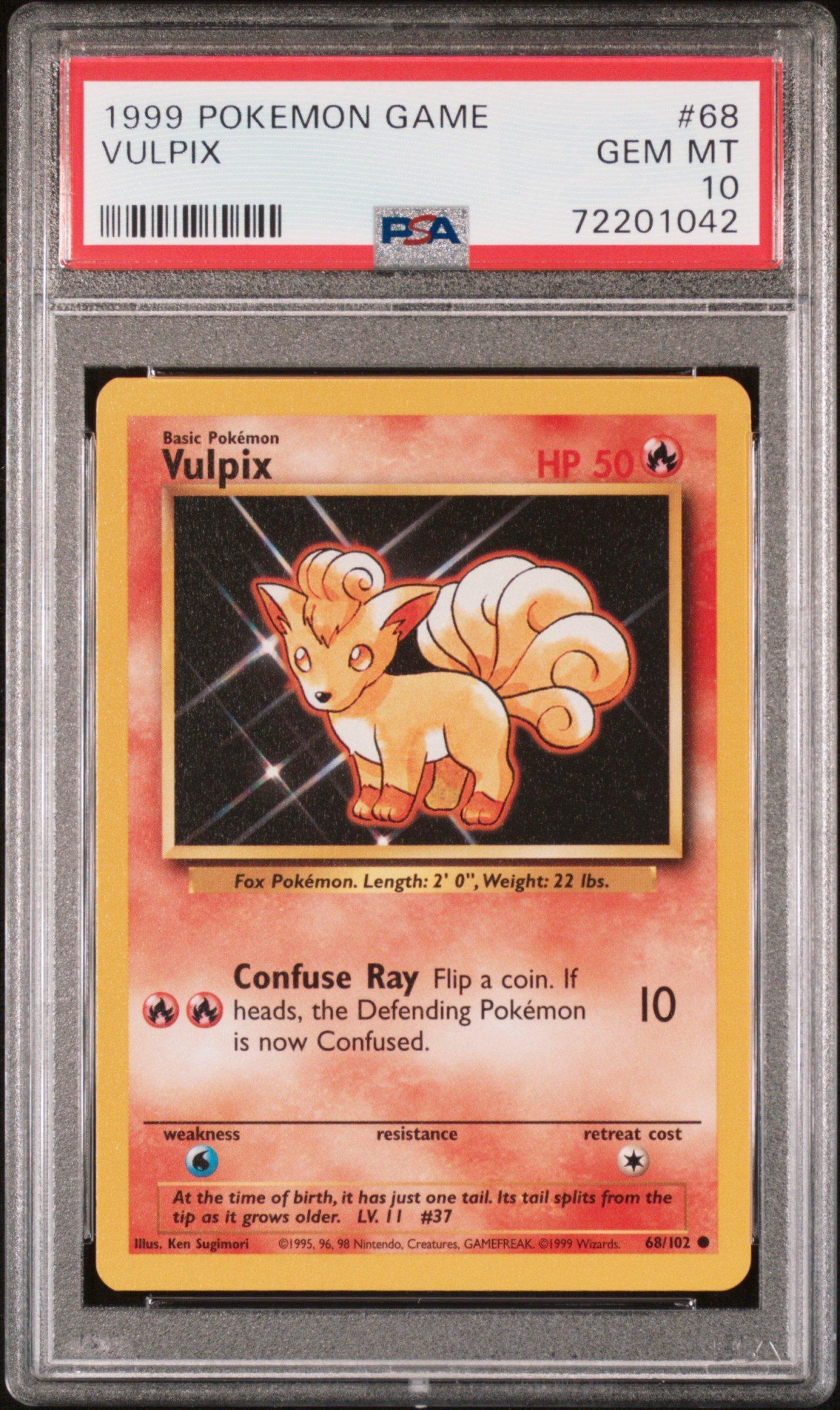 1999 Pokemon Game 68 Vulpix PSA 10 | GameStop