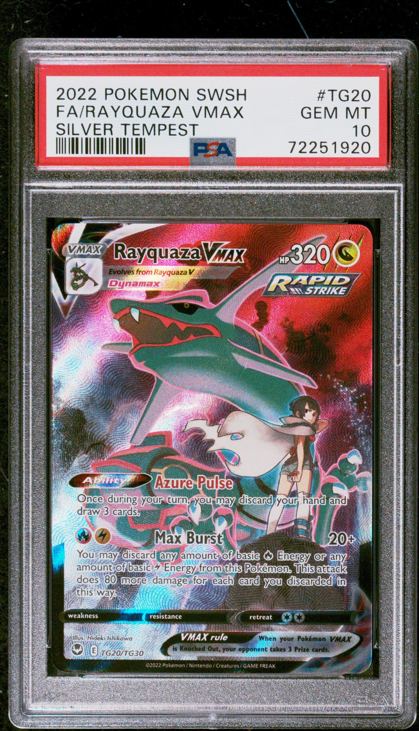 2022 Pokemon Sword & Shield Silver Tempest Tg20 Fa/rayquaza Vmax PSA 10 | GameStop