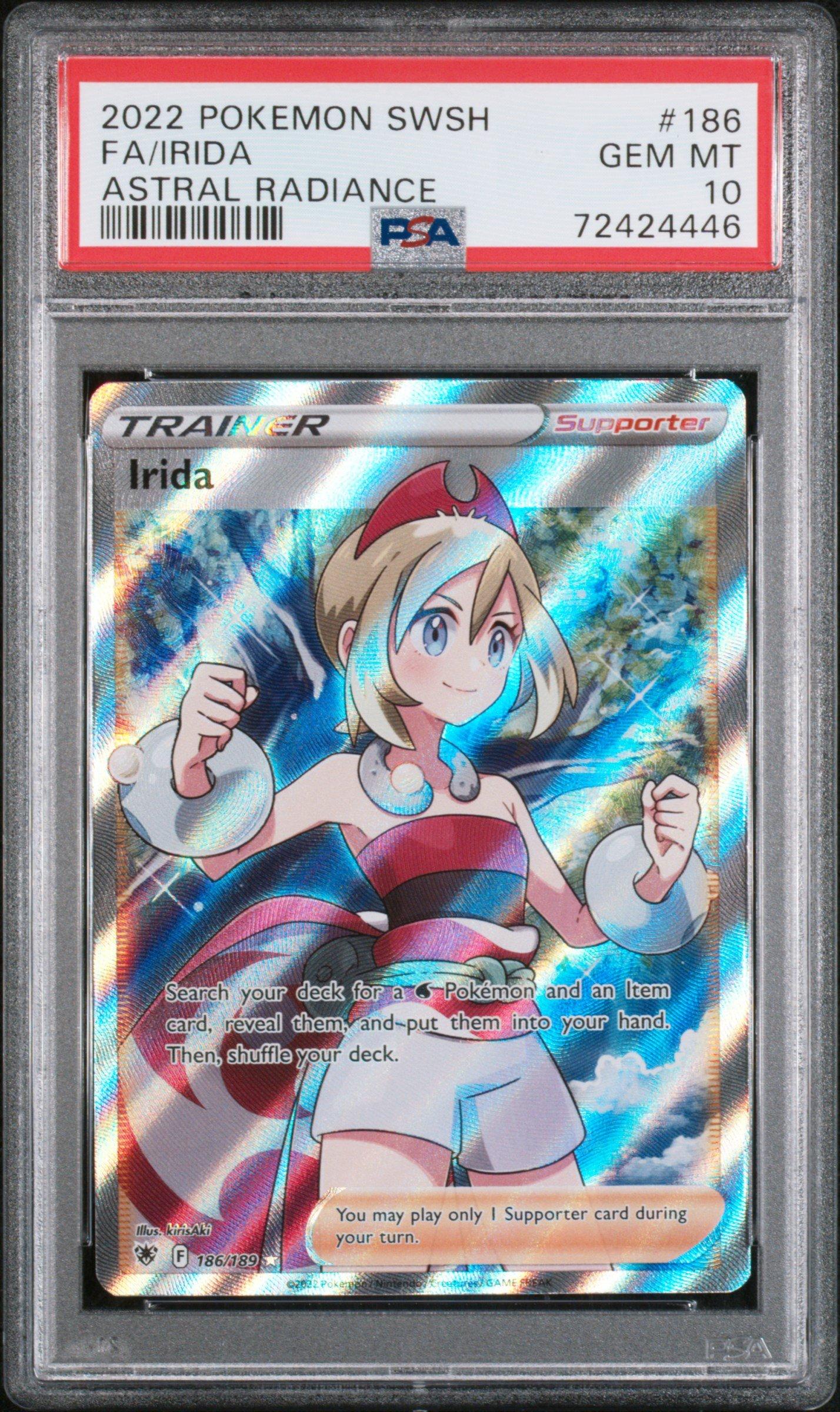 2022 Pokemon Sword & Shield Astral Radiance 186 Full Art/irida PSA 10 ...