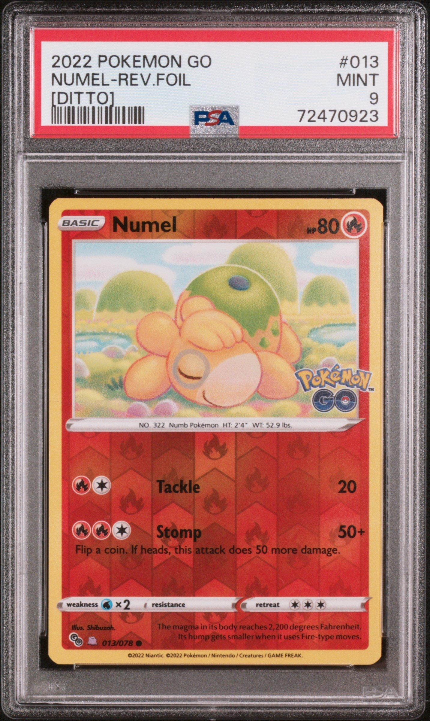 2022 Pokemon Go 013 Numel-reverse Foil [ditto] PSA 9 | GameStop