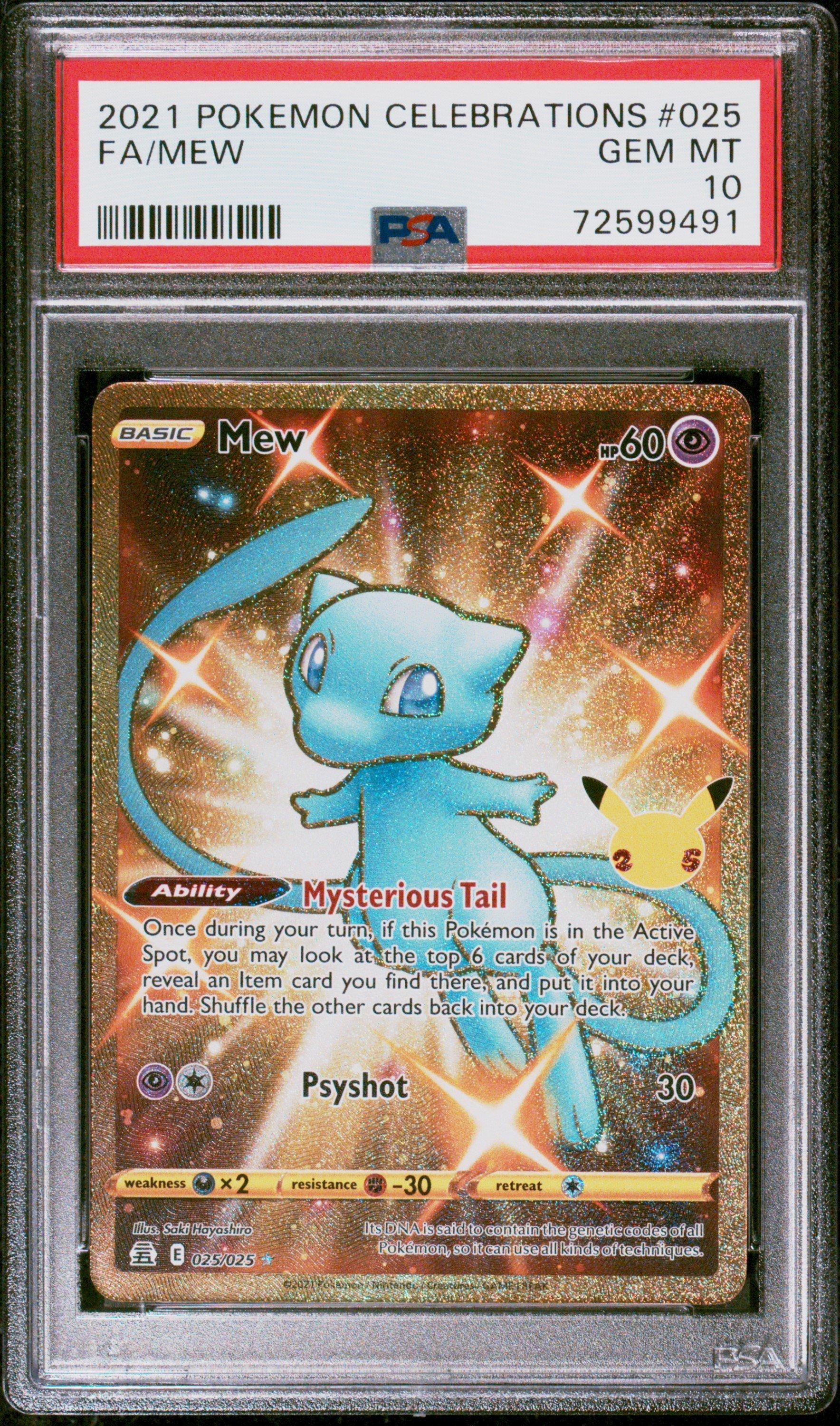 2021 Pokemon Celebrations 025 Full Art/mew PSA 10 | GameStop