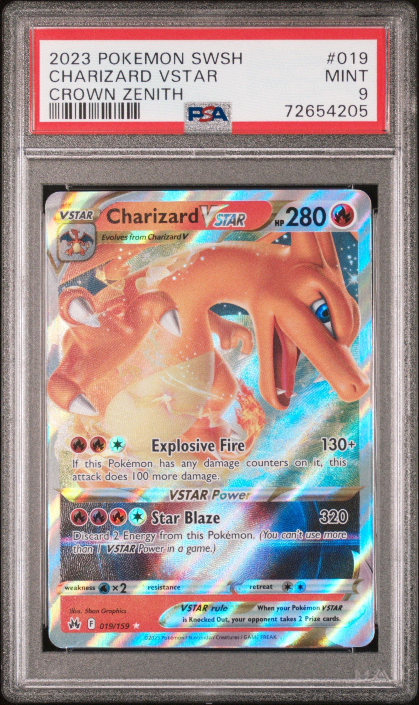 2023 Pokemon Sword And Shield Crown Zenith 019 Charizard Vstar PSA 9 ...