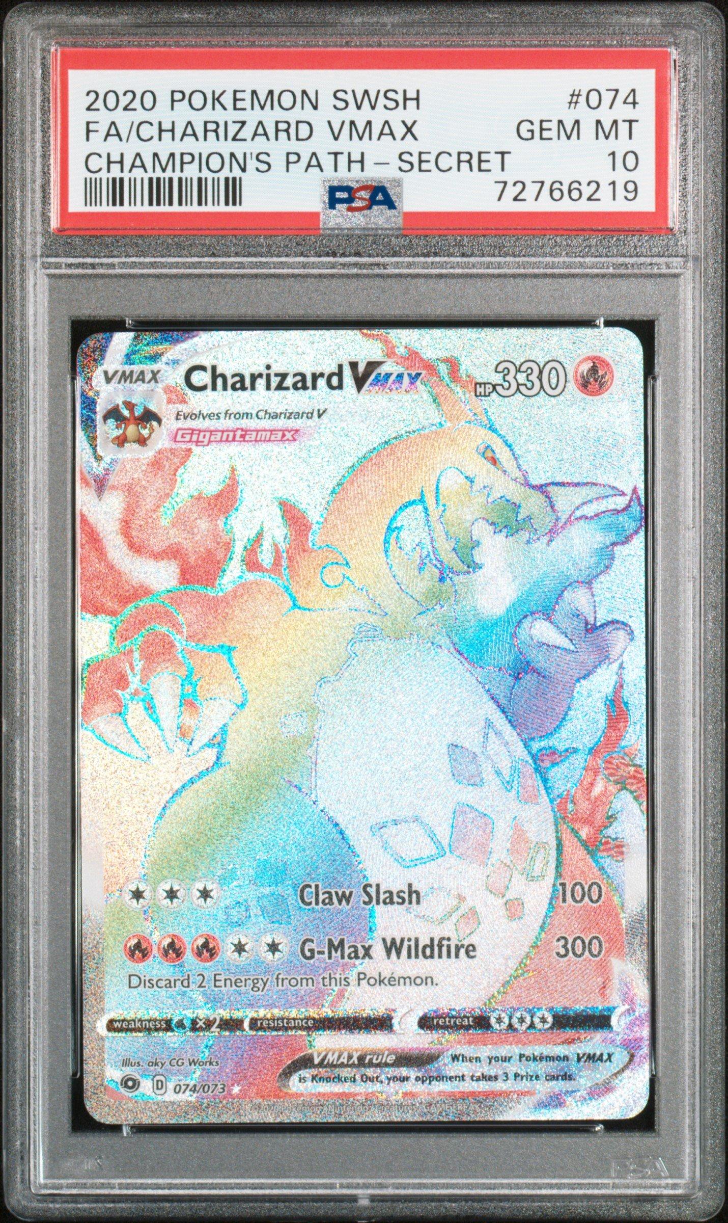 2020 Pokemon Sword & Shield Champion's Path 074 Full Art/charizard Vmax ...