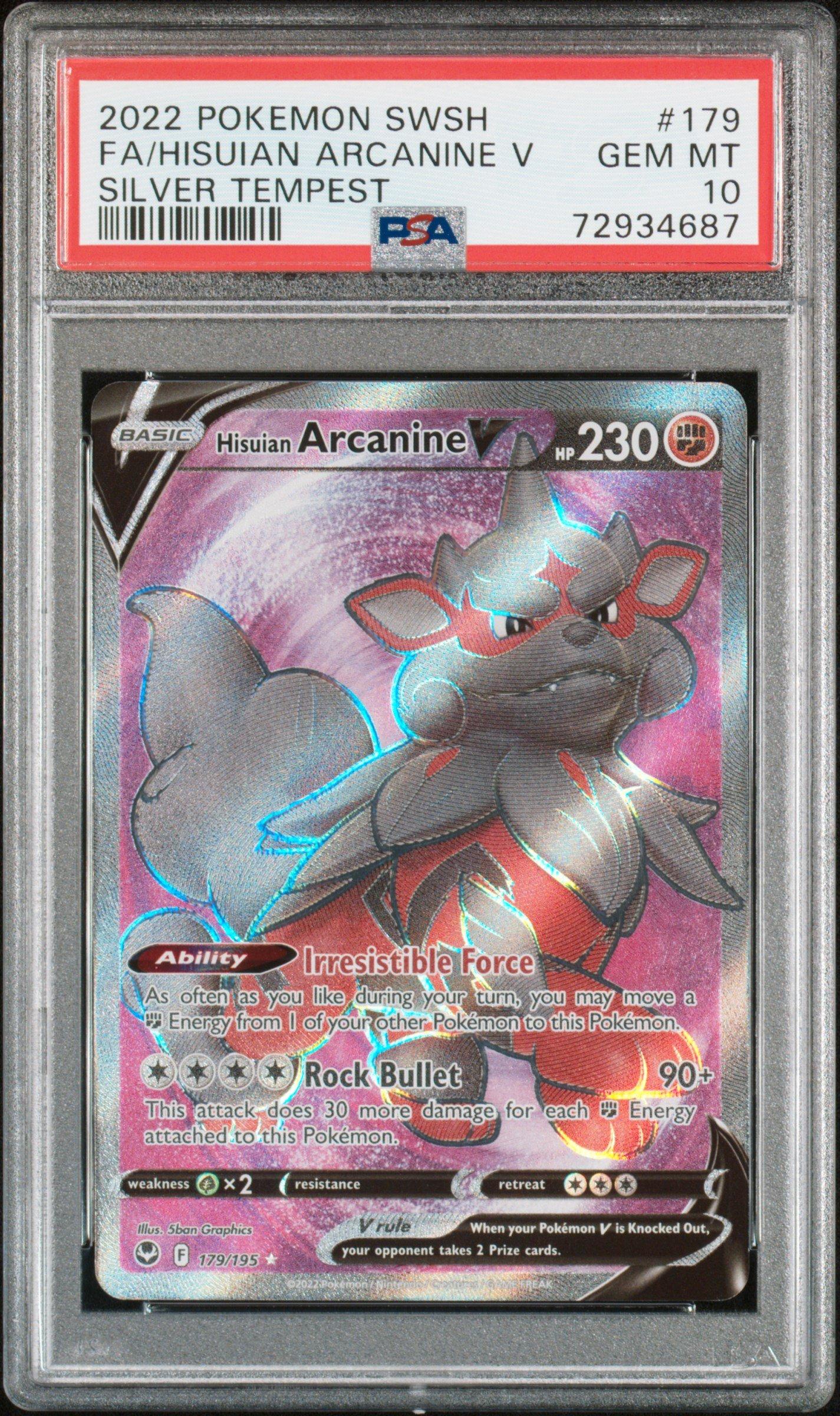 2022 Pokemon Sword & Shield Silver Tempest 179 Full Art/hisuian ...