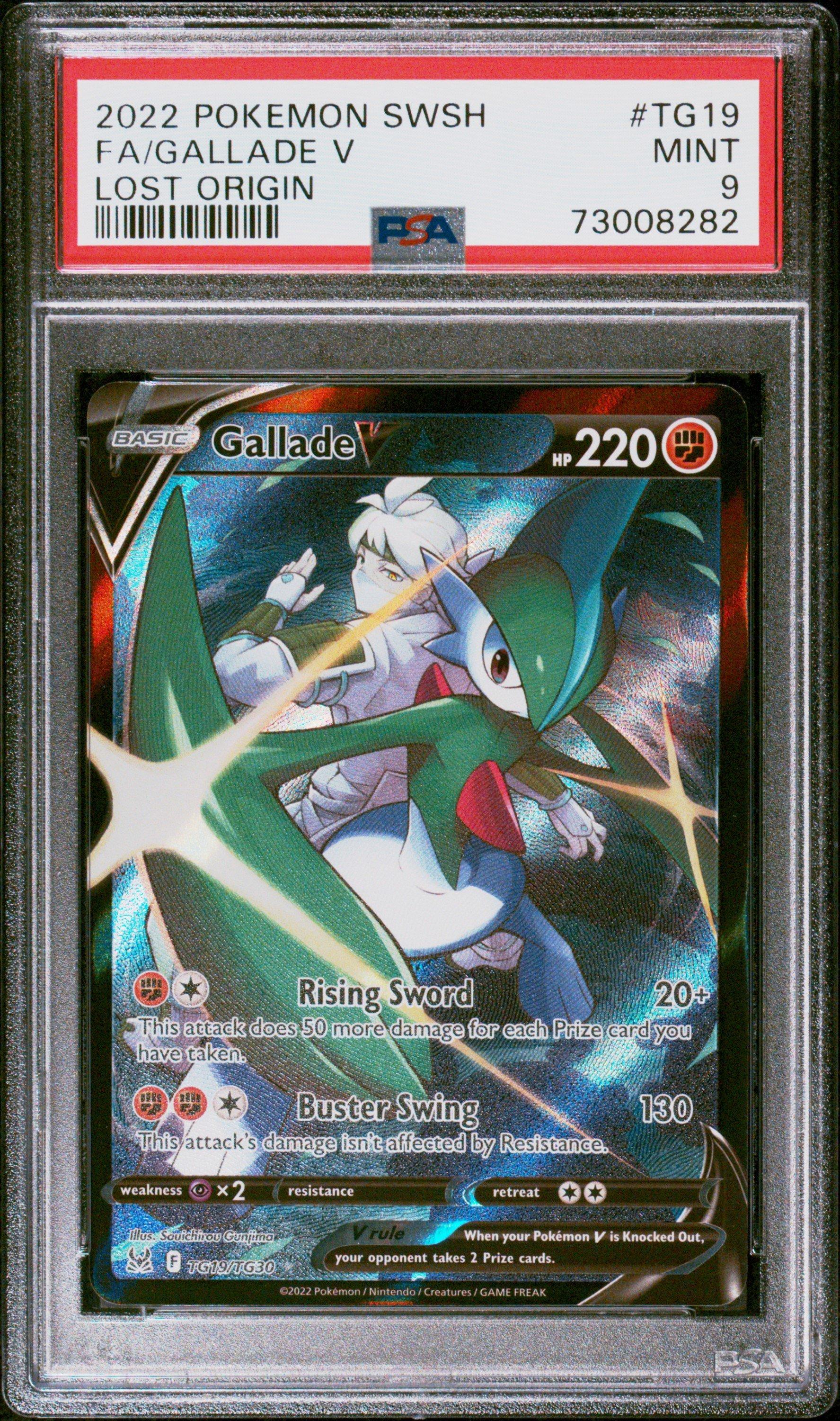 2022 Pokemon Sword & Shield Lost Origin Tg19 Full Art/gallade V PSA 9 ...