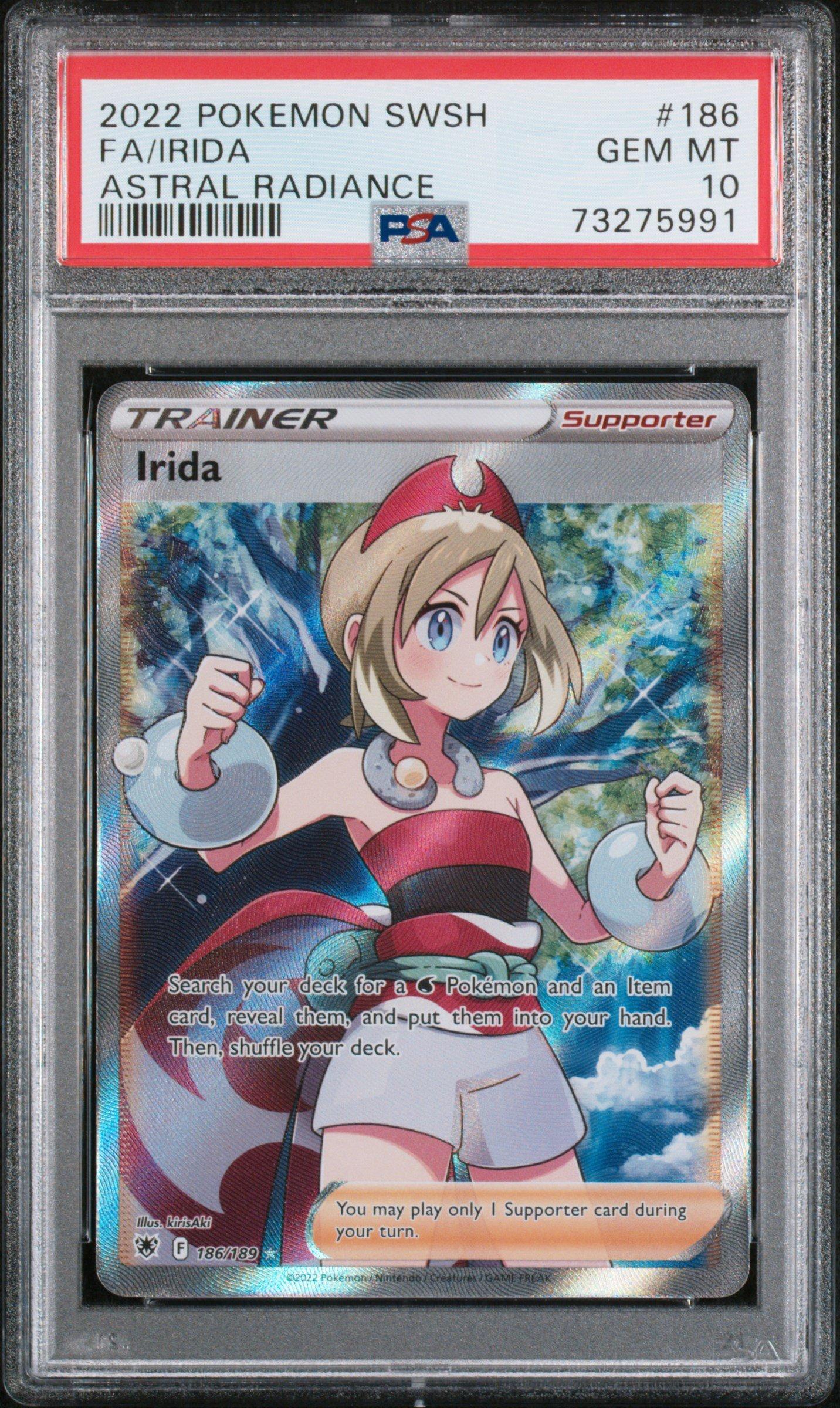 2022 Pokemon Sword & Shield Astral Radiance 186 Full Art/irida PSA 10 ...