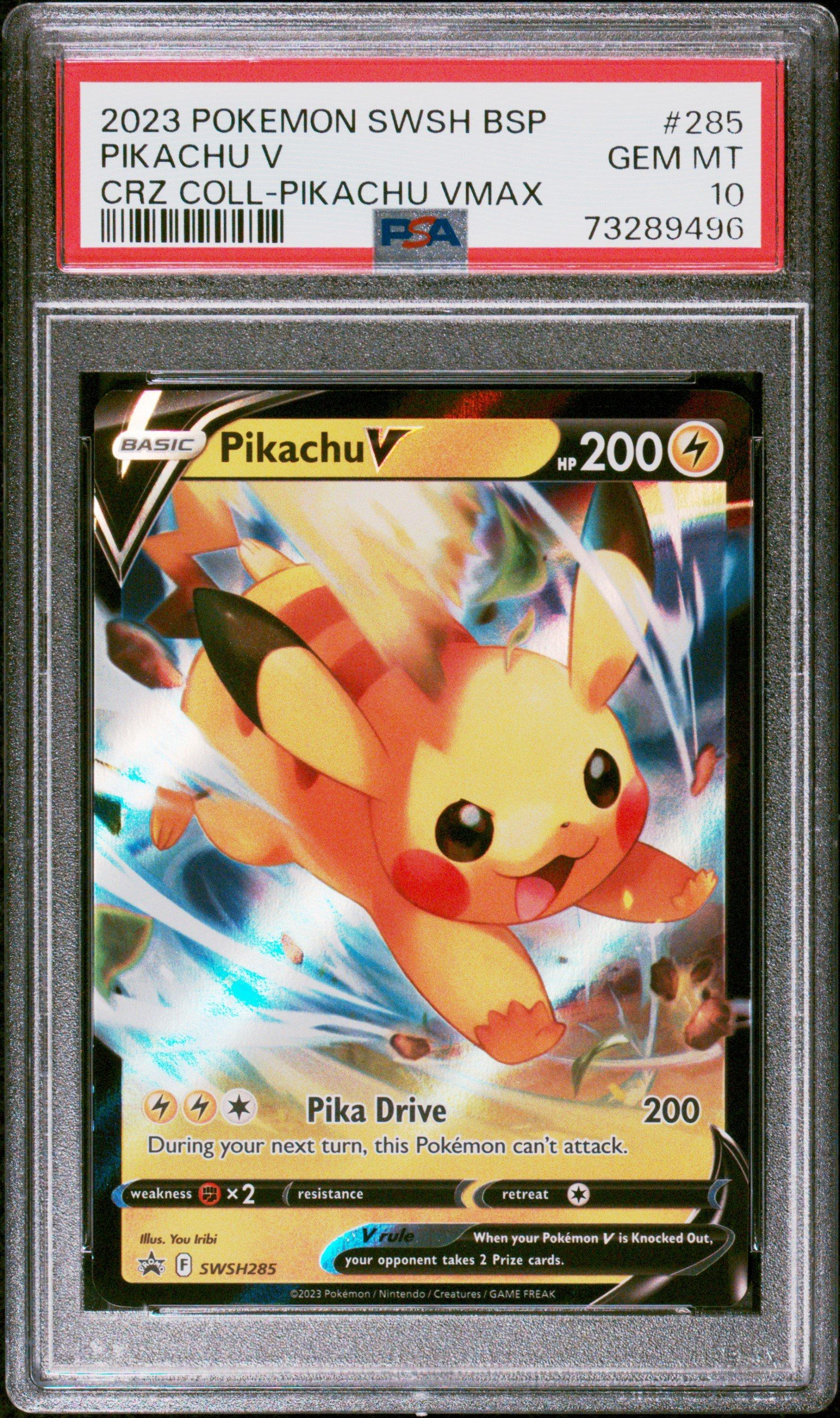 2023 Pokemon Swsh Black Star Promo 285 Pikachu V Crown Zenith ...