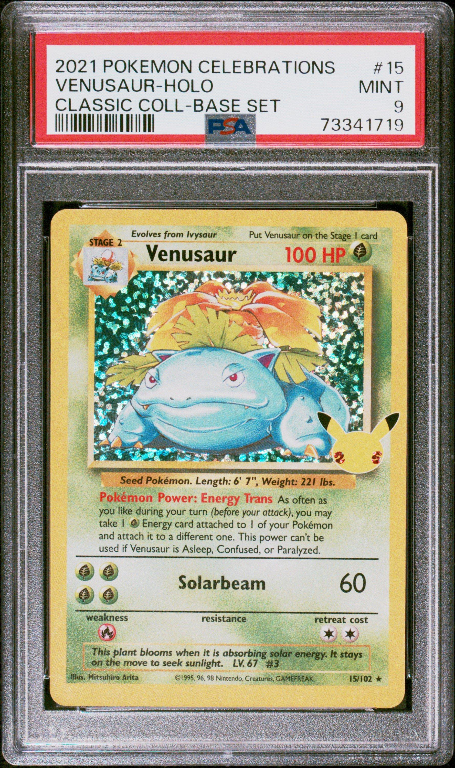 2021 Pokemon Celebrations Classic Collection 15 Venusaur-holo PSA 9 ...