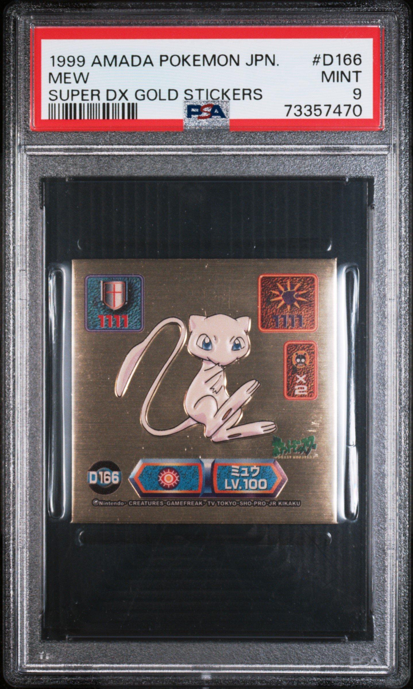1999 Amada Pokemon Japanese Super Dx Gold Stickers D166 Mew PSA 9 ...