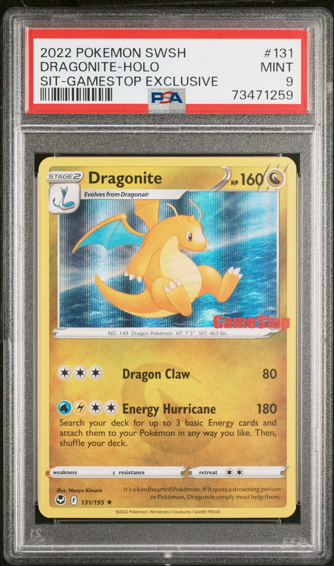 2022 Pokemon Sword & Shield Silver Tempest 131 Dragonite PSA 9 | GameStop