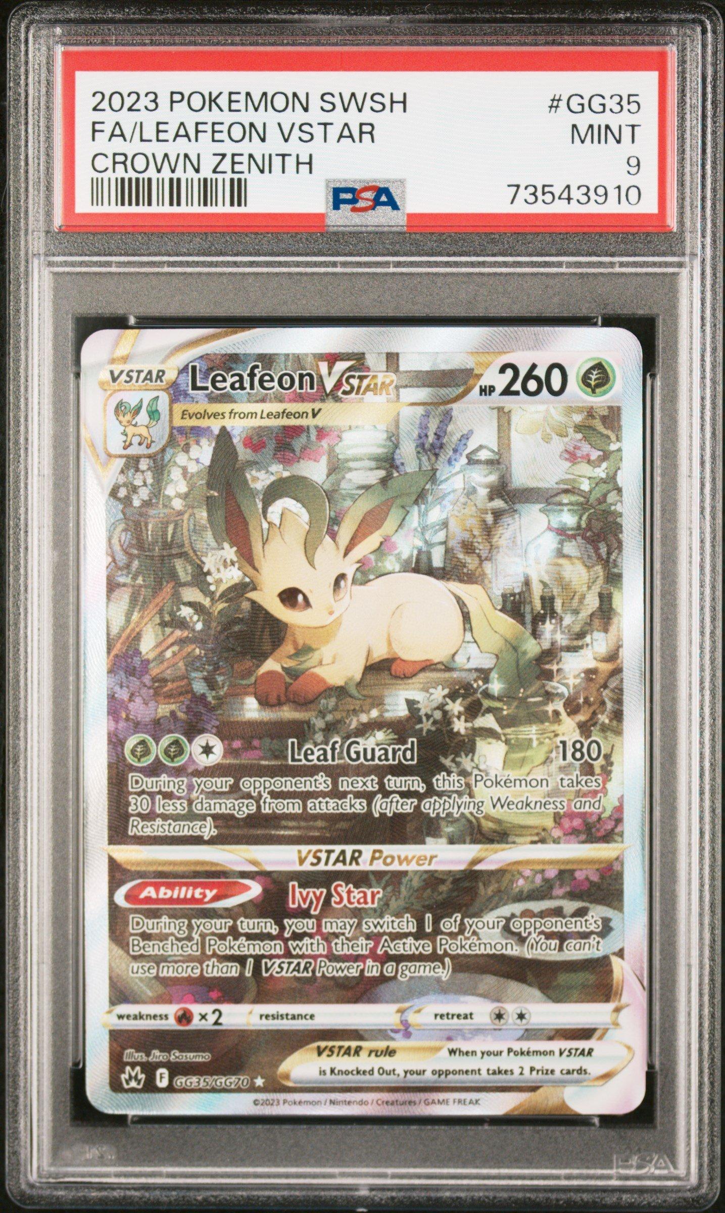 2023 Pokemon Sword And Shield Crown Zenith Gg35 Full Art/leafeon Vstar ...